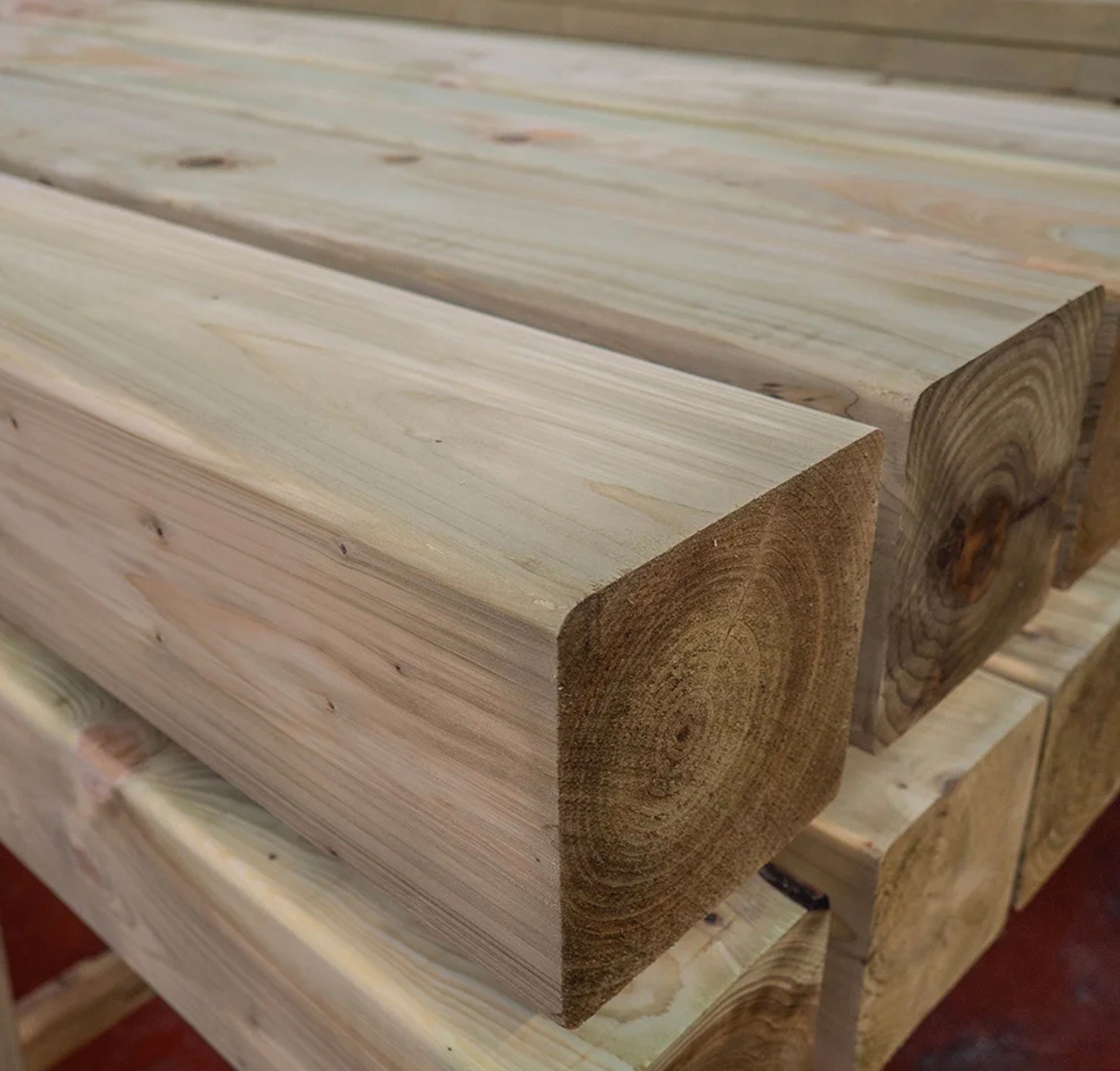 Chunky 121mm X 121mm Smooth Planed Treated Timber Pergola Post (5″ X 5 ...