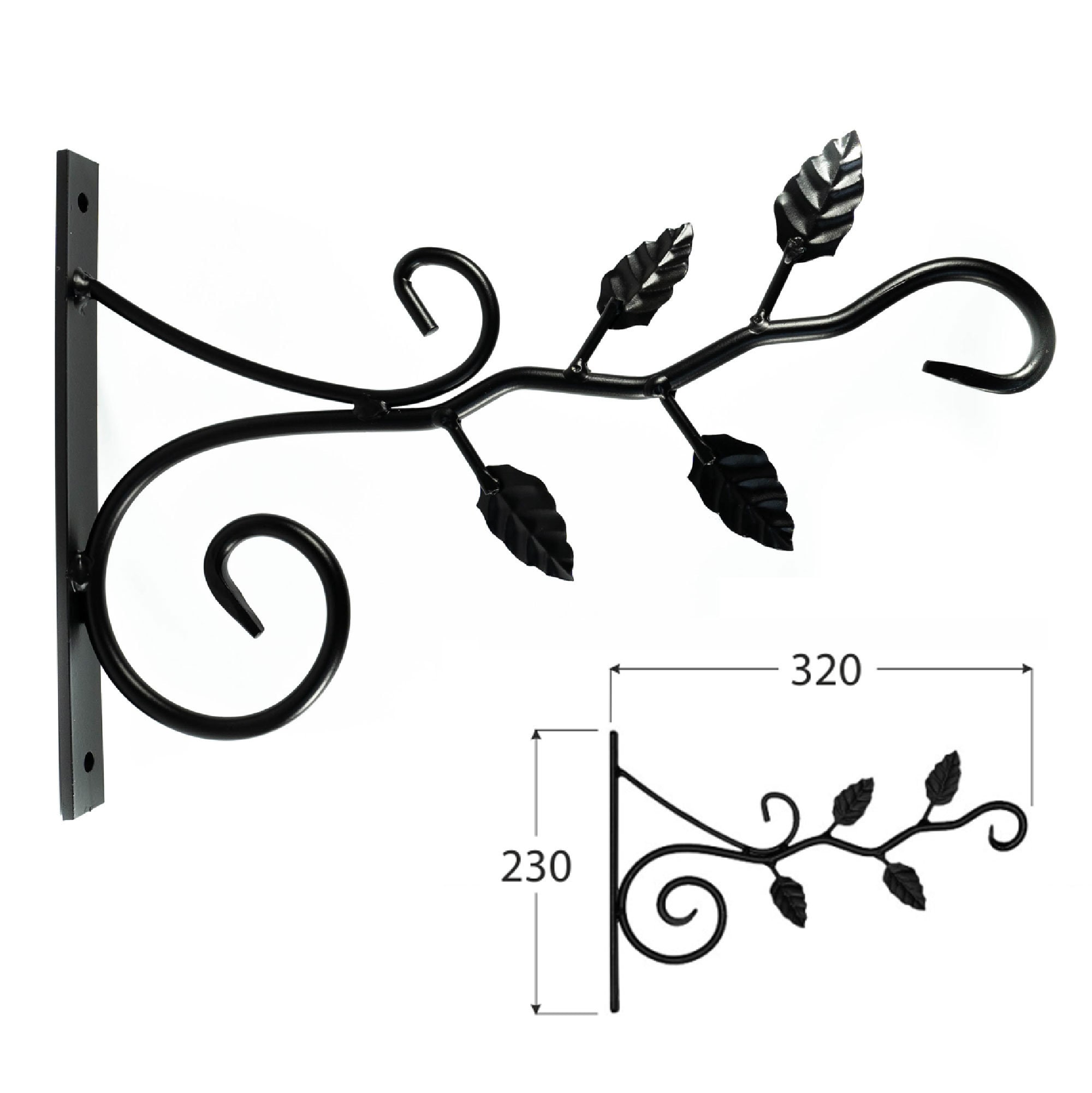 Leaves Iron Plant Hanger Wall Hook Bracket for Hanging Garden Plant ...