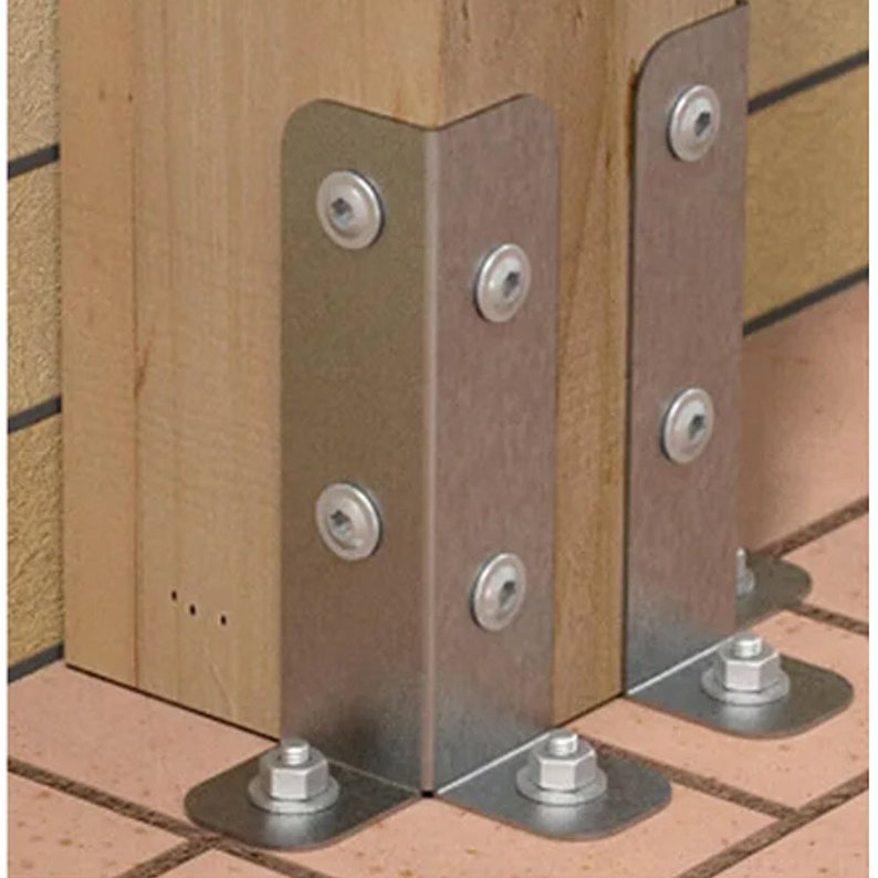 Heavy Duty Pergola Bolt Down Post Support | Wooden Post Corner Bolt ...