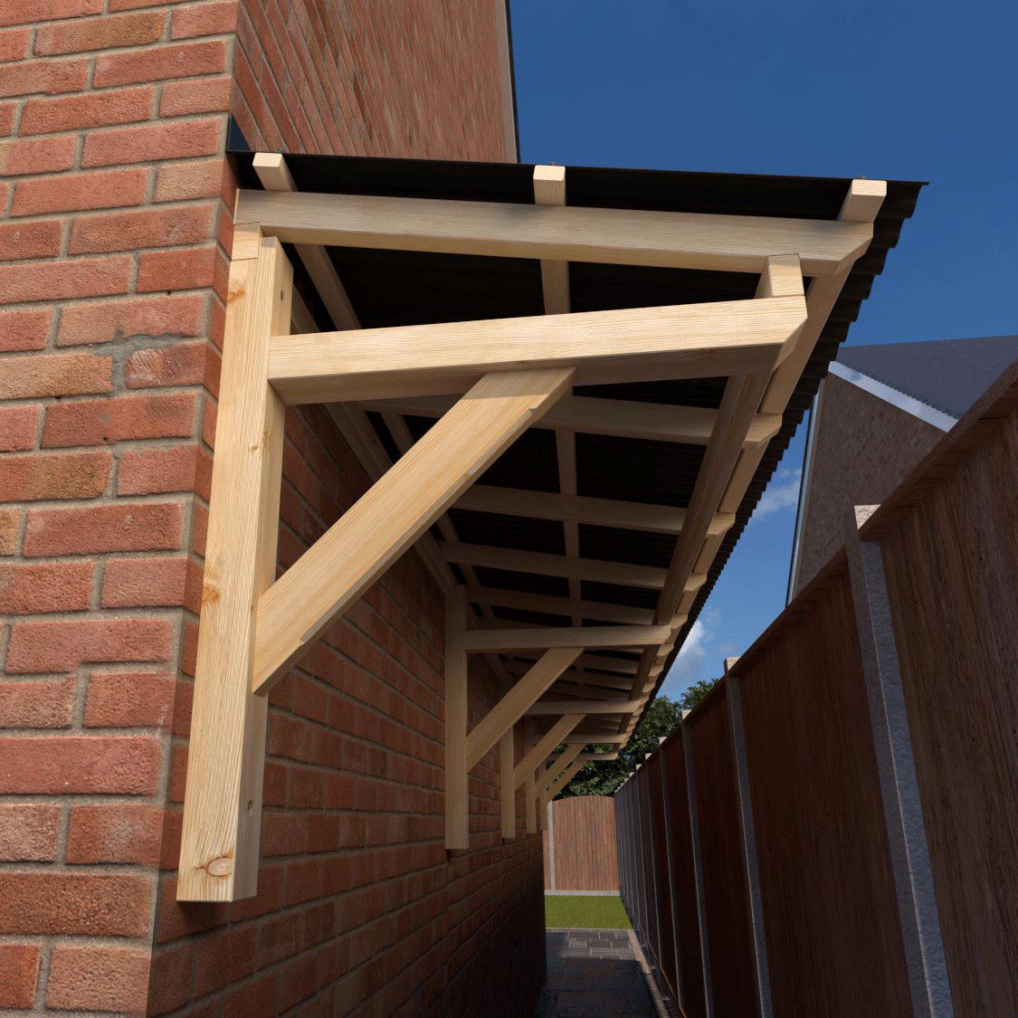 Complete Self-assembly Arcadia Canopy Kit With Corrugated Roofing for ...