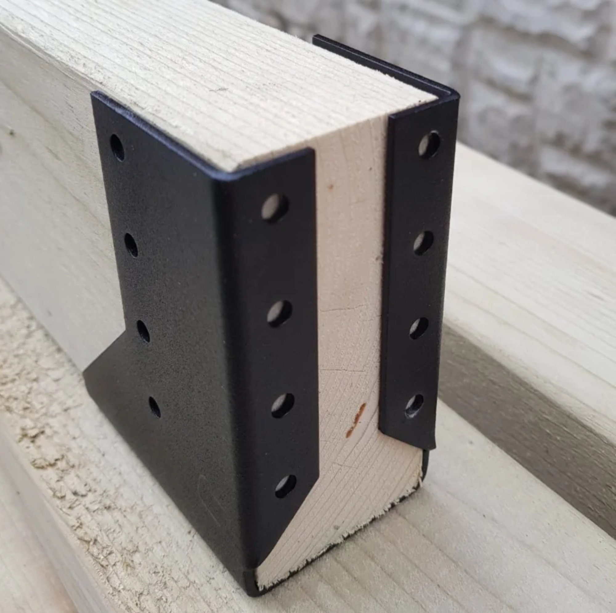 Heavy Duty Black Concealed Joist Hanger for Gazebo Pergola Carport ...