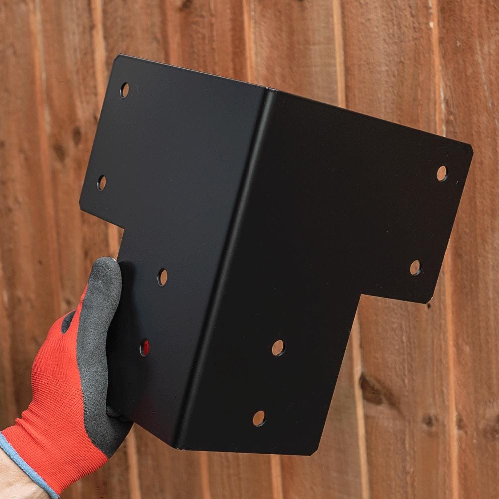 Heavy Duty Threeway Blackpergola Corner Bracket Connector | Pergola Corner Brace | Furniture ...