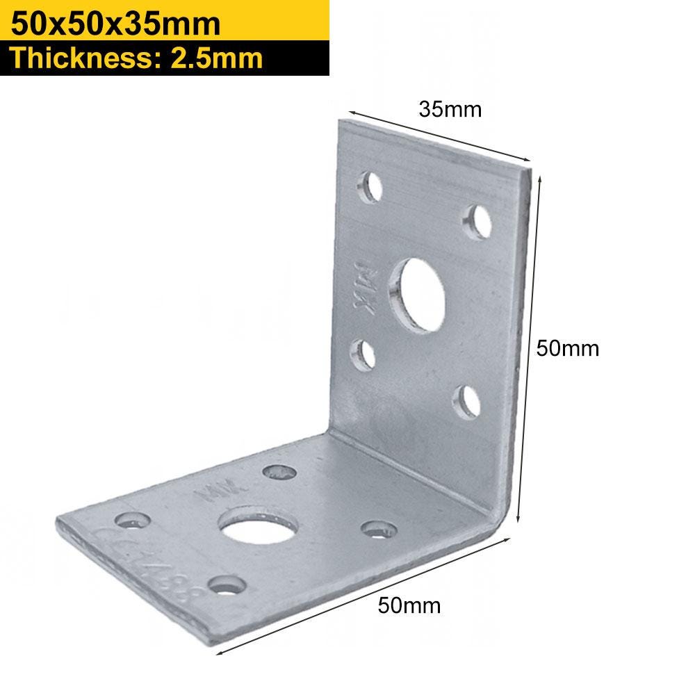 Heavy Duty Galvanised 2.5mm Thick Angle Brackets L Shape Corner Braces ...