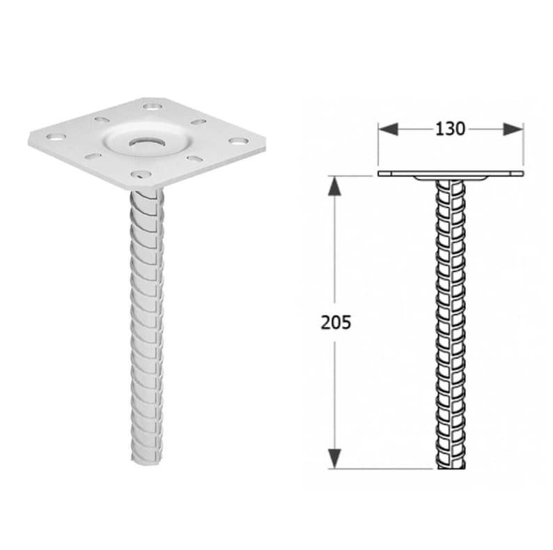 Galvanised Concrete in Pergola Post Support Anchor Pergola Post Anchor ...