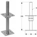 Heavy Duty Galvanised Height Adjustable Pergola Post Support ...