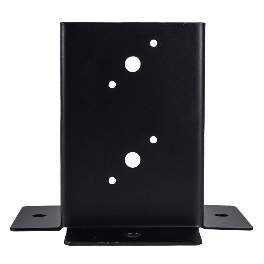 Heavy-duty Black Powder-coated Three-way Bolt-down Pergola Post Support ...