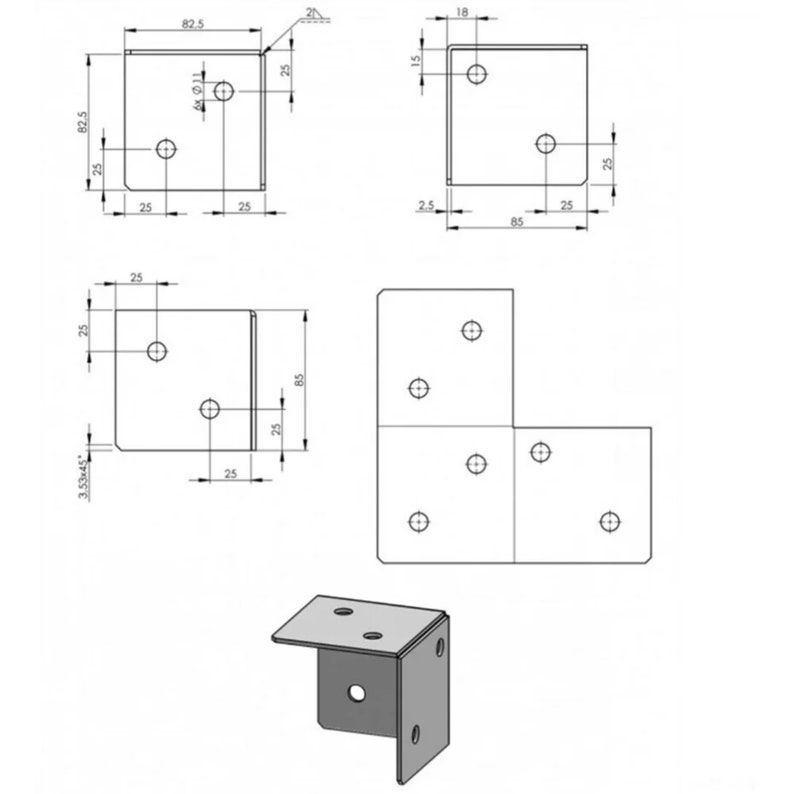 Universal Corner Bracket for Posts and Joists - Etsy