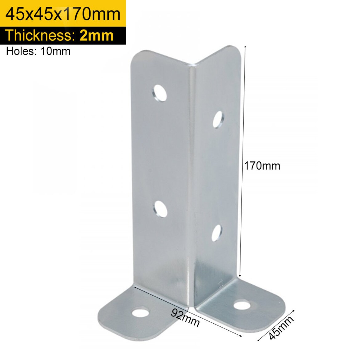 Heavy Duty Pergola Bolt Down Post Support | Wooden Post Corner Bolt ...