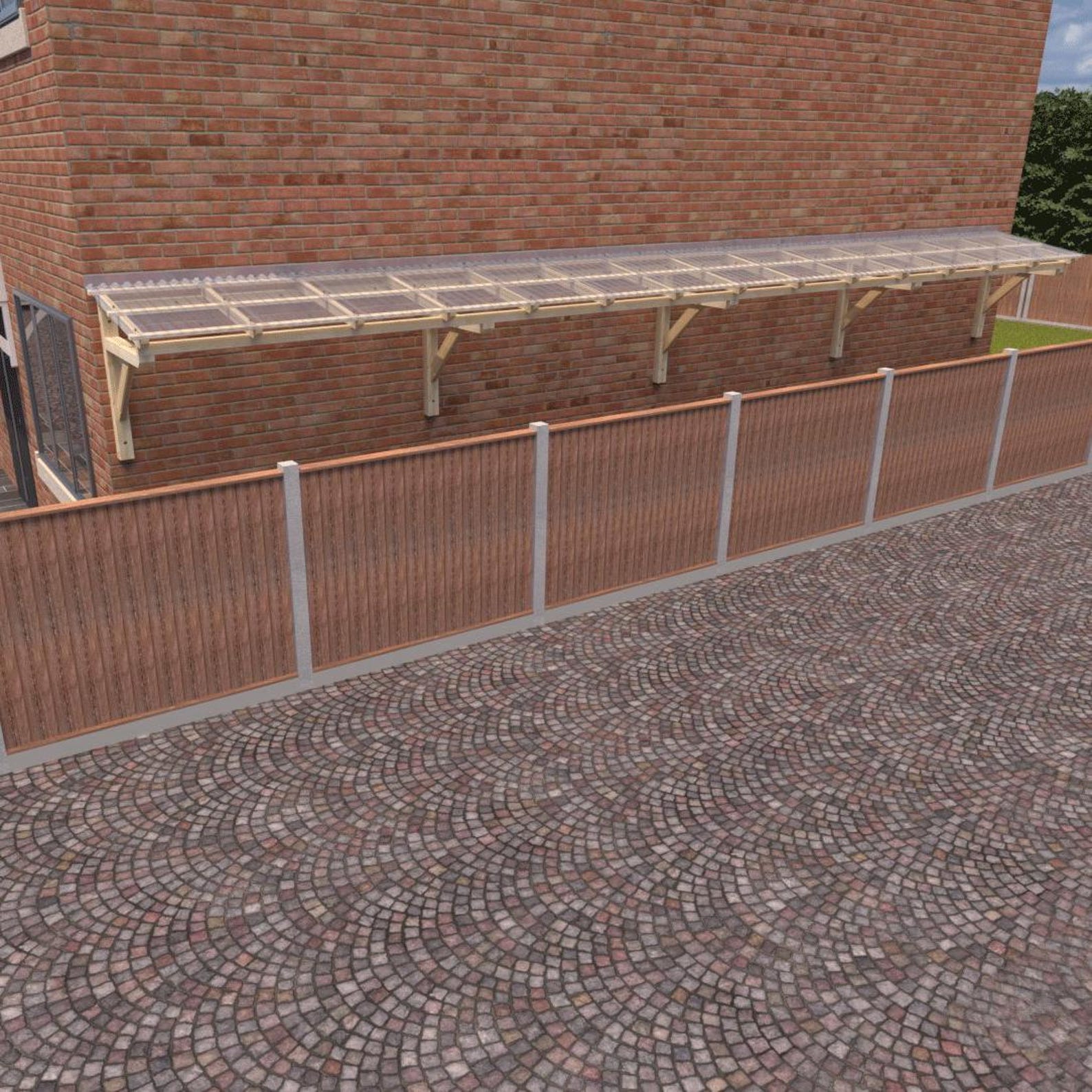 Complete Self-assembly Arcadia Canopy Kit With Corrugated Roofing for ...