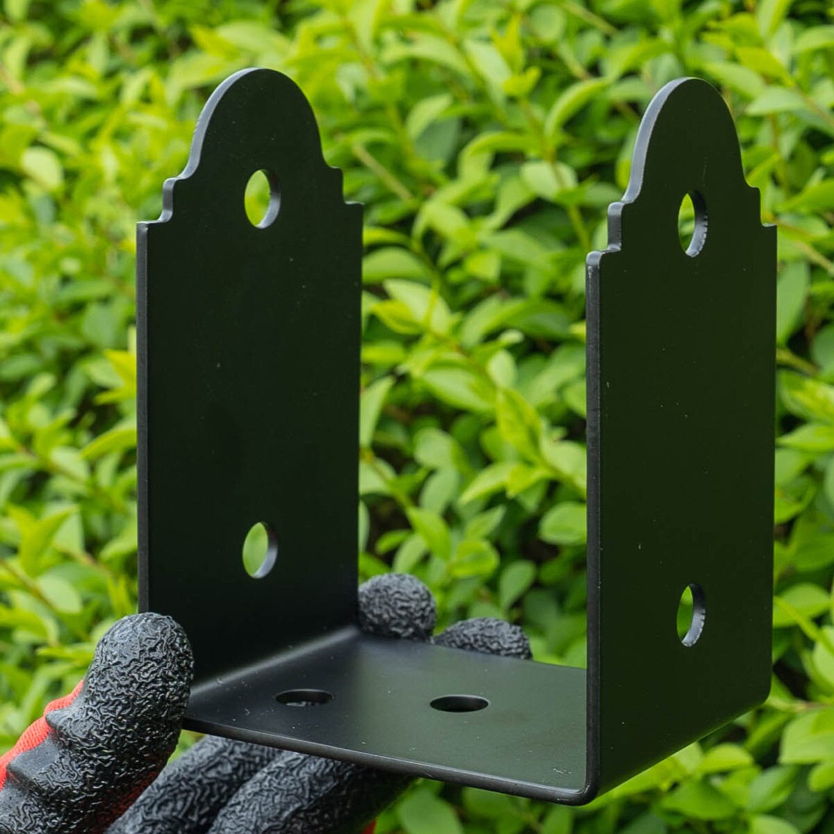 Heavy Duty Ornamental Black Bolt Down Pergola Post Support | Black ...