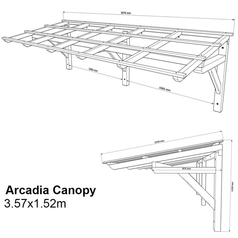 Complete Self-assembly Arcadia Canopy Kit With Corrugated Roofing for ...