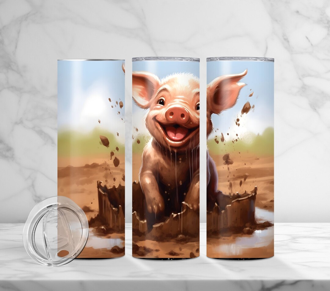 Happy Baby Pig Sublimation Design, Straight & Tapered Wrap, Tumbler ...