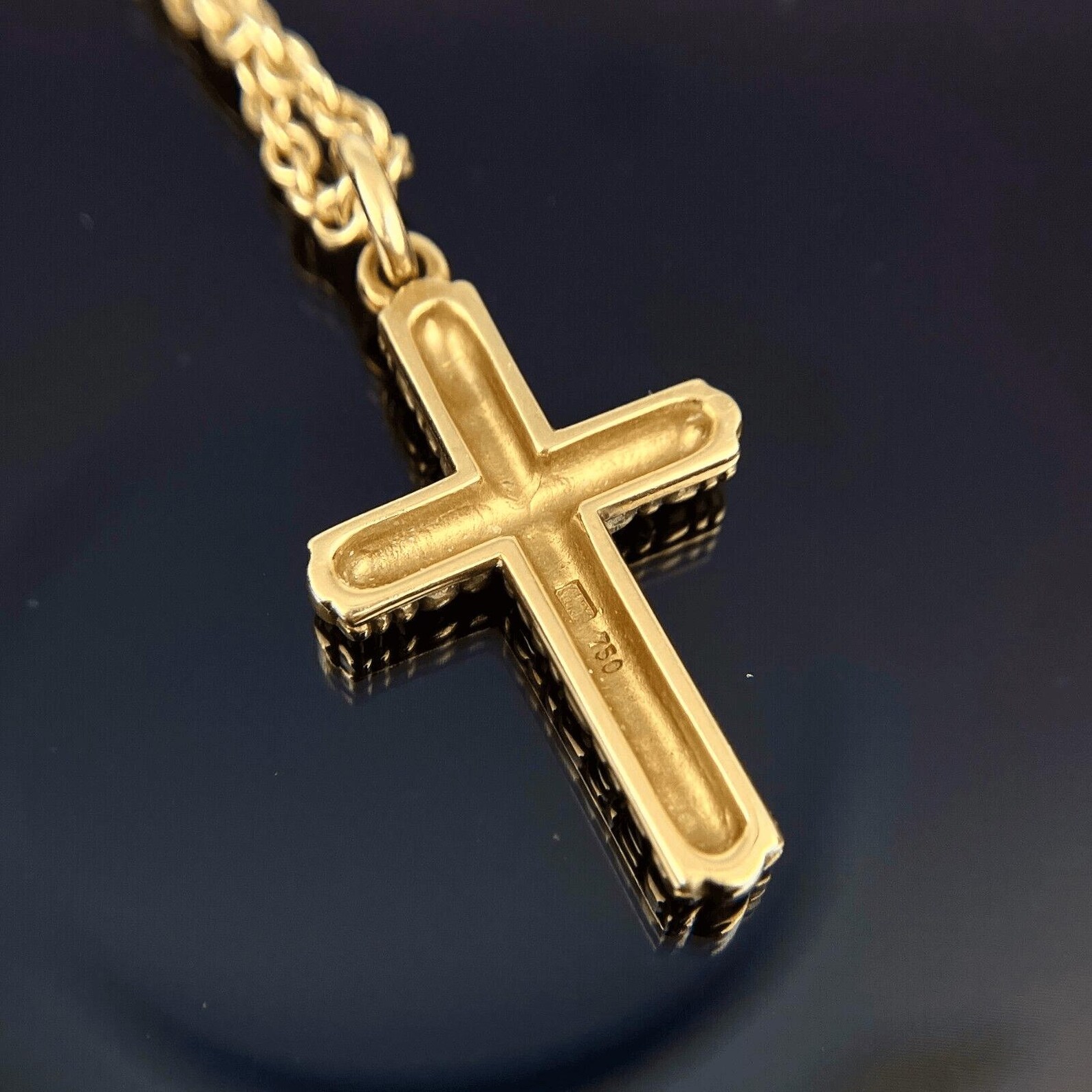 Alex Sepkus 18k Yellow Gold Cross Necklace With 18.25" Necklace - Etsy