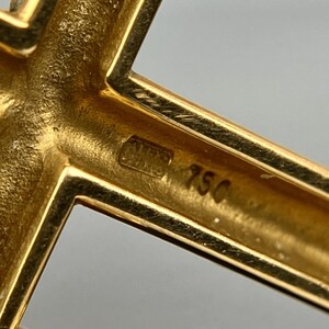 Alex Sepkus 18k Yellow Gold Cross Necklace With 18.25" Necklace - Etsy