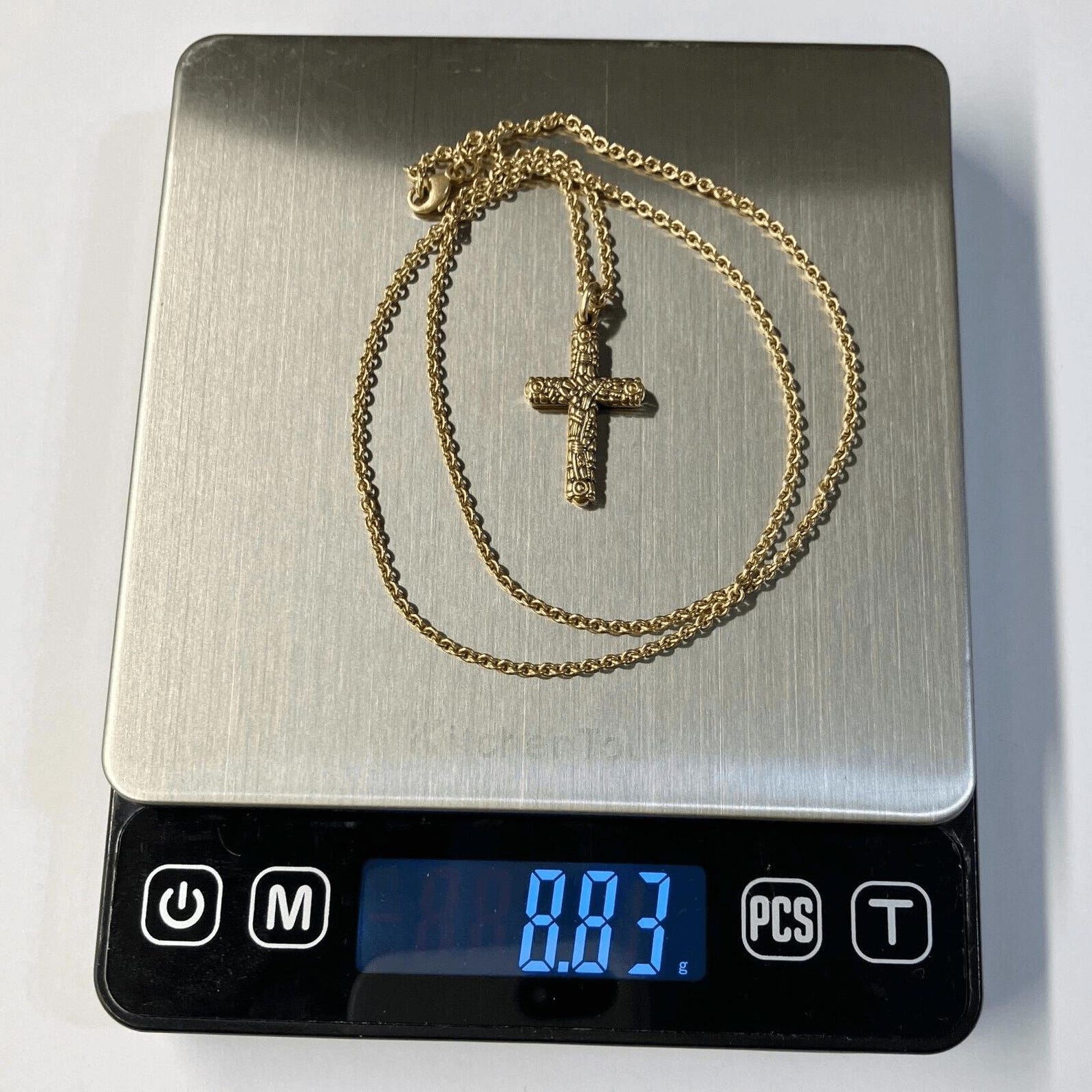Alex Sepkus 18k Yellow Gold Cross Necklace With 18.25" Necklace - Etsy