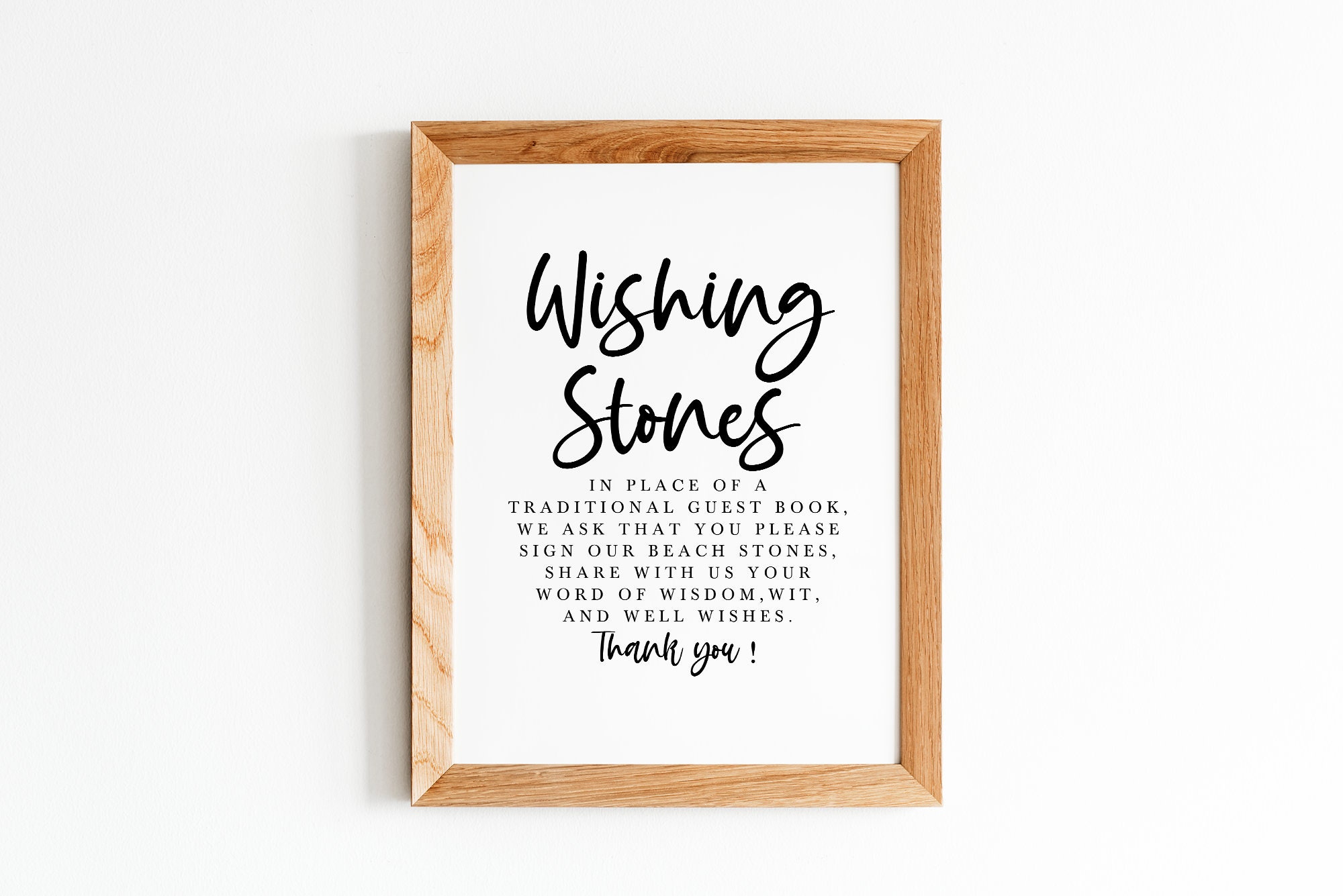 Wishing Stones Sign for Wedding, Stones Guestbook Sign, Guest Book Sign ...