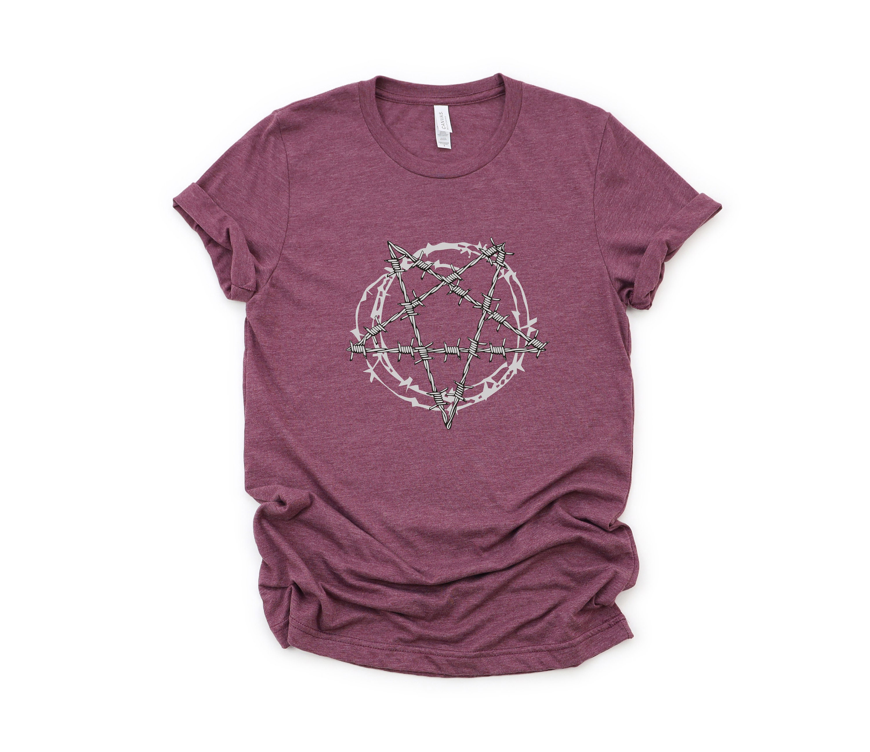 Wire Pentagram Shirt Sign of Satanism Occult Satan Shirt - Etsy