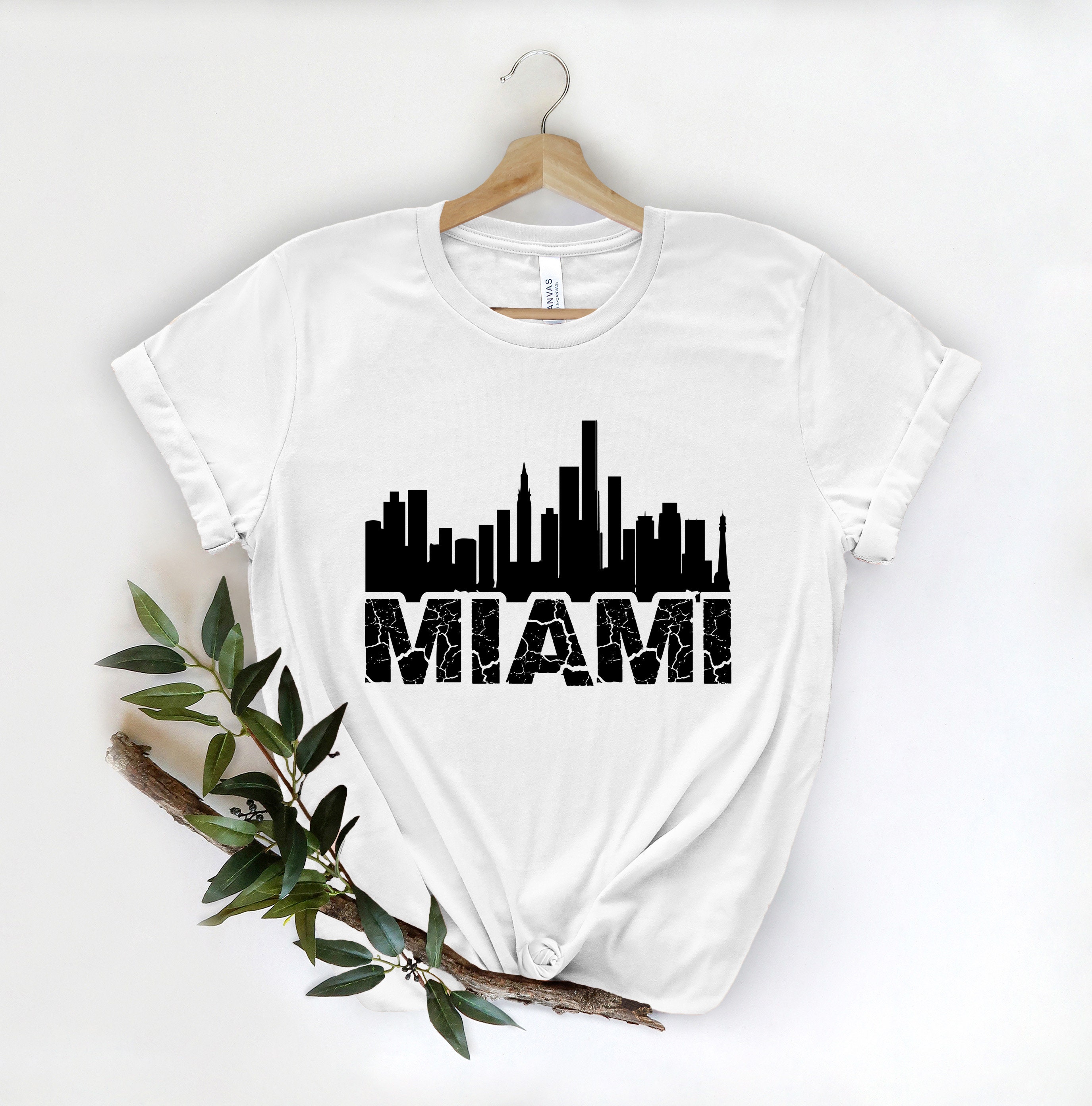 Miami Skyline Shirt Florida Shirts Travel Shirts Florida - Etsy