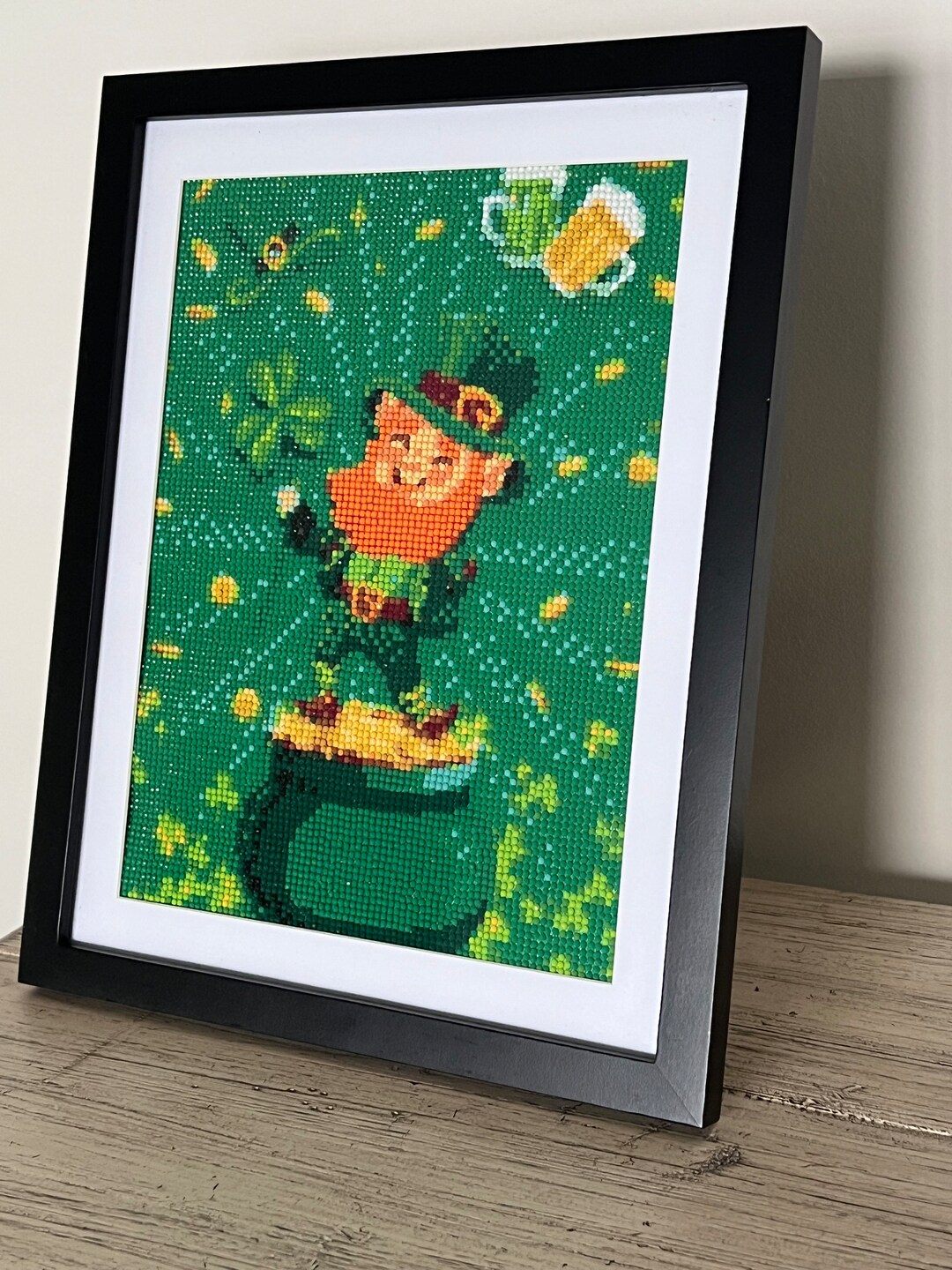 LUCKY LEPRECHAUN - Diamond Dots 15x12 Complete and Framed - Etsy