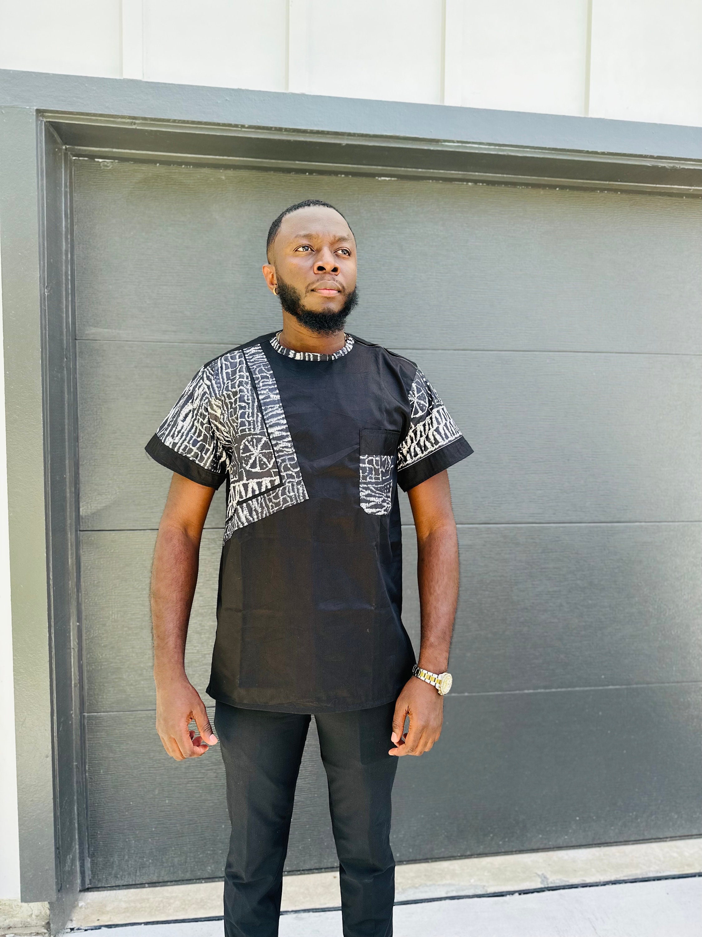 Handcrafted Men's African Shirt, Traditional Print, Cultural Heritage ...