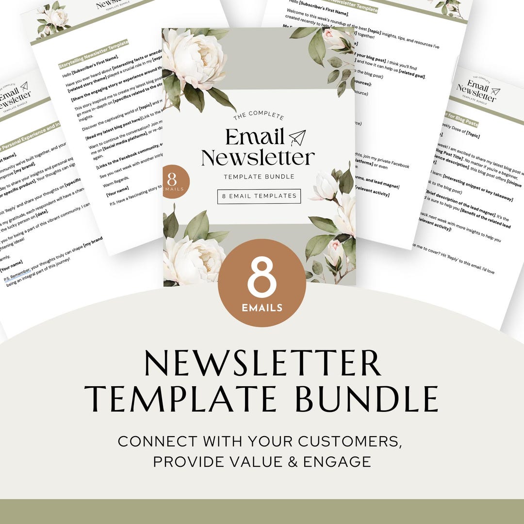 8 Newsletter Template Bundle | Coach Marketing | Email Swipe Files ...