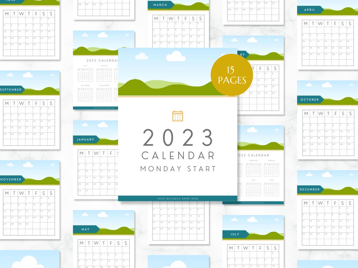 2023 Calendar Template, Editable Calendar, Make Your Own Calendar ...