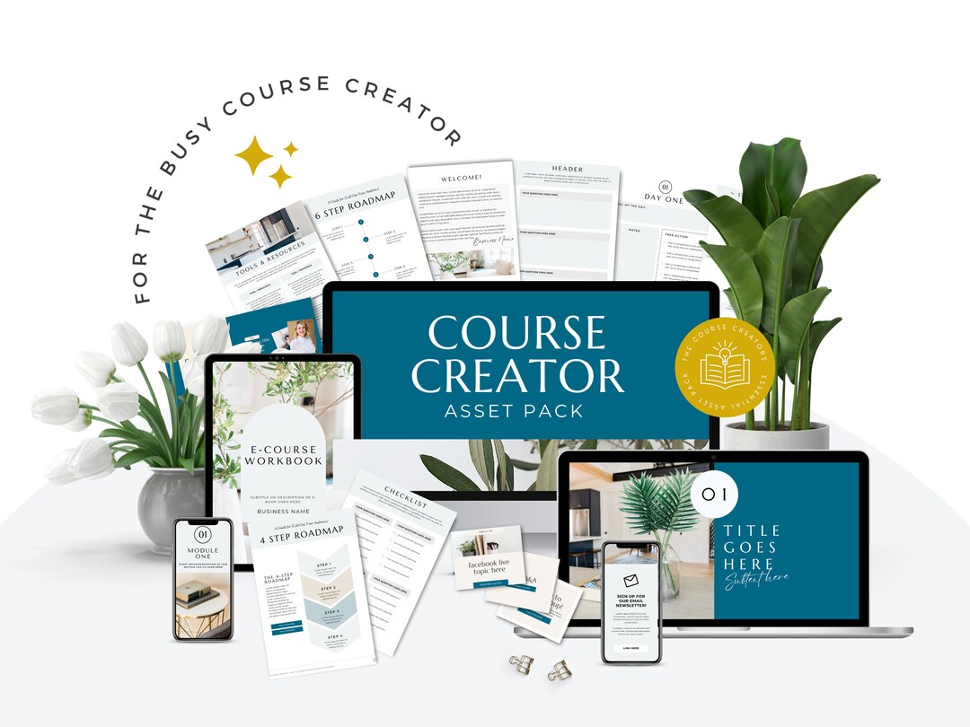 Coaching Template Pack, Course Creation Bundle, Course Graphic ...