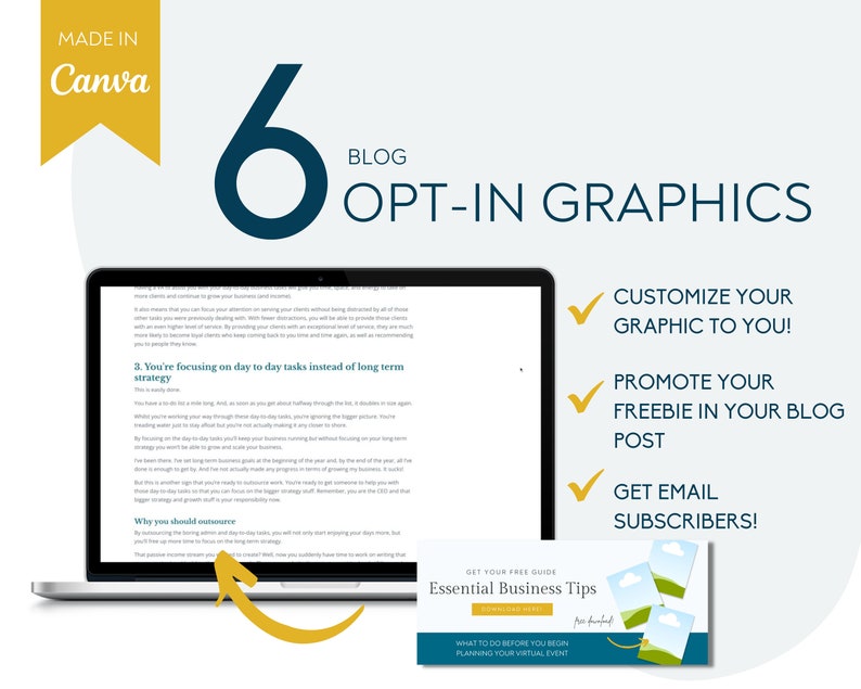 6 Blog Lead Magnet Opt-in Templates Lead Magnet Mockup Templates Opt in ...