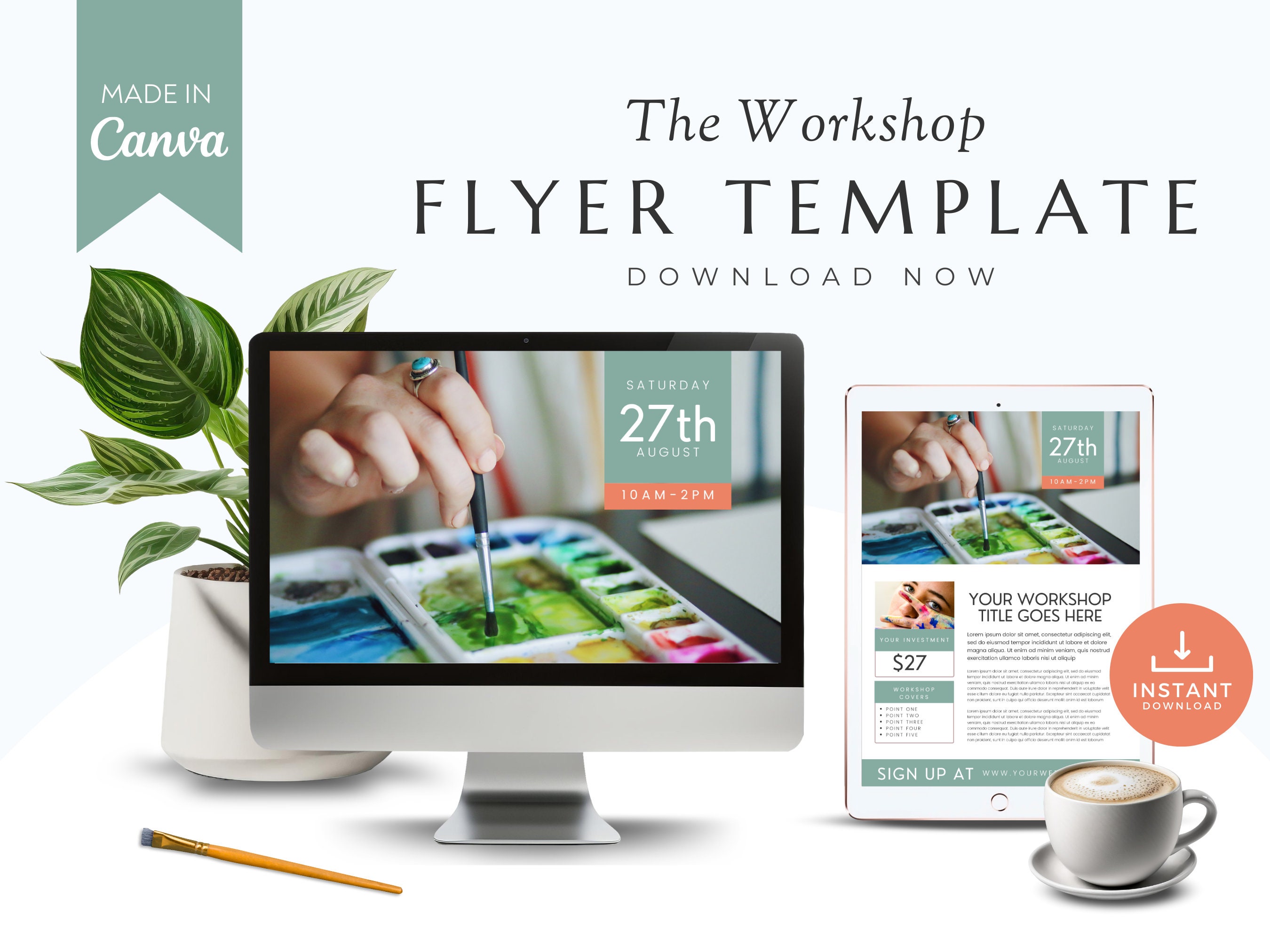 Workshop Flyer Template | Art Workshop | Flyer Sheet | Event Flyer ...