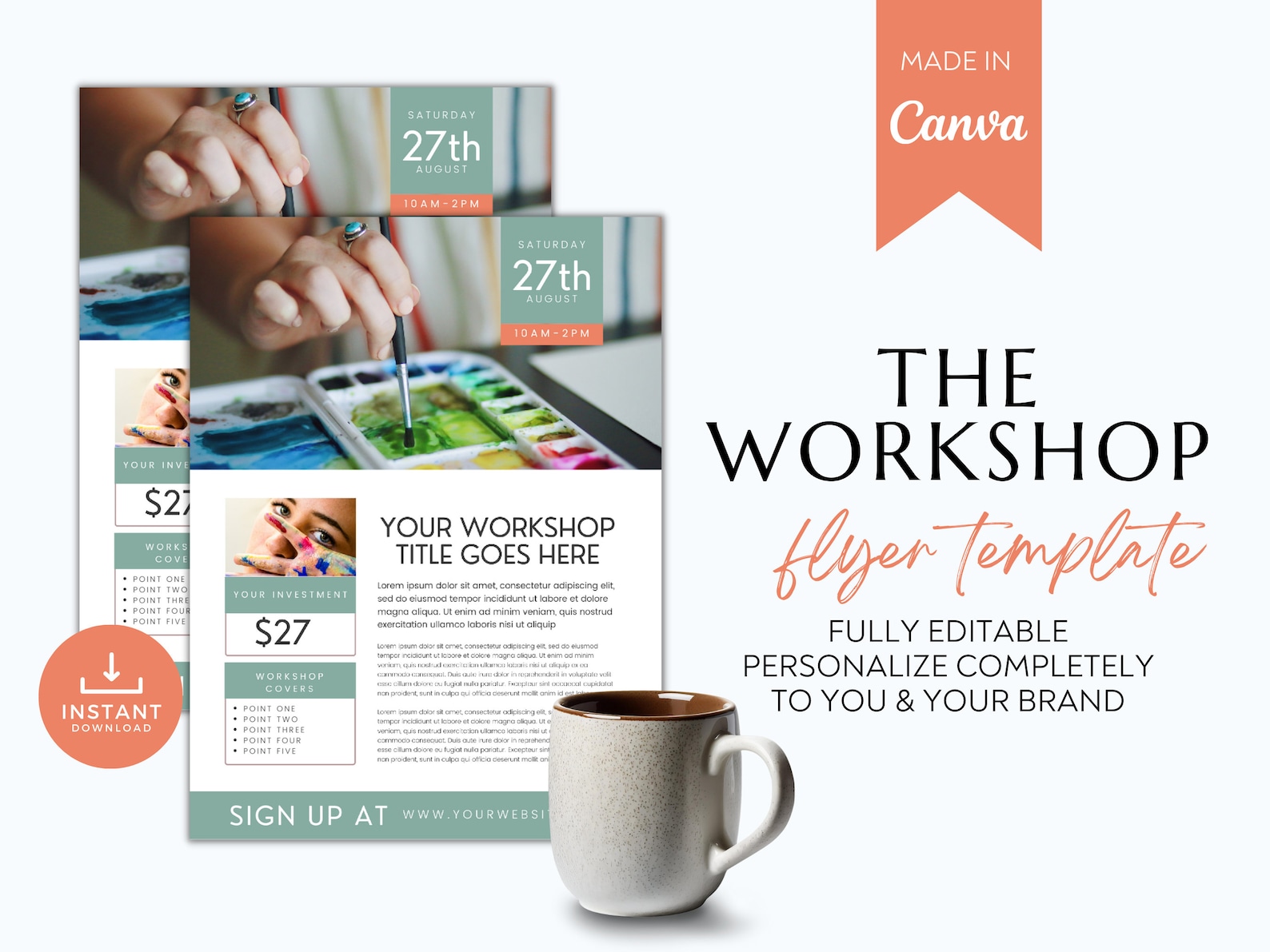 Workshop Flyer Template | Art Workshop | Flyer Sheet | Event Flyer ...