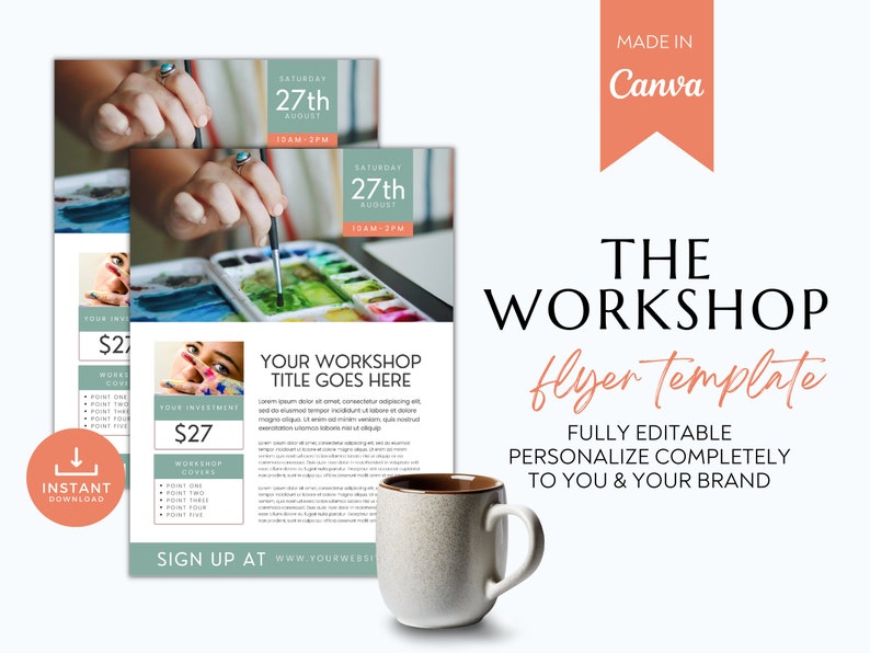Workshop Flyer Template | Art Workshop | Flyer Sheet | Event Flyer ...