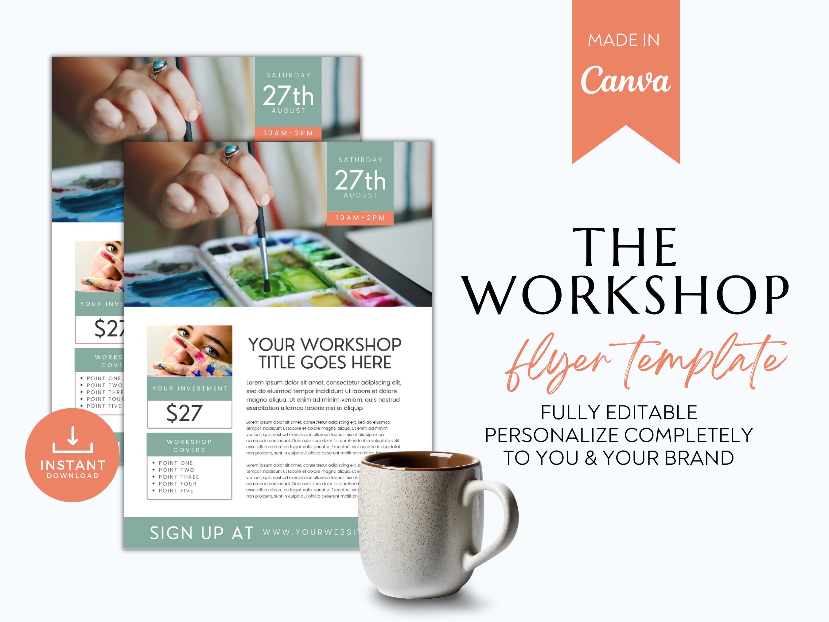 Workshop Flyer Template | Art Workshop | Flyer Sheet | Event Flyer ...