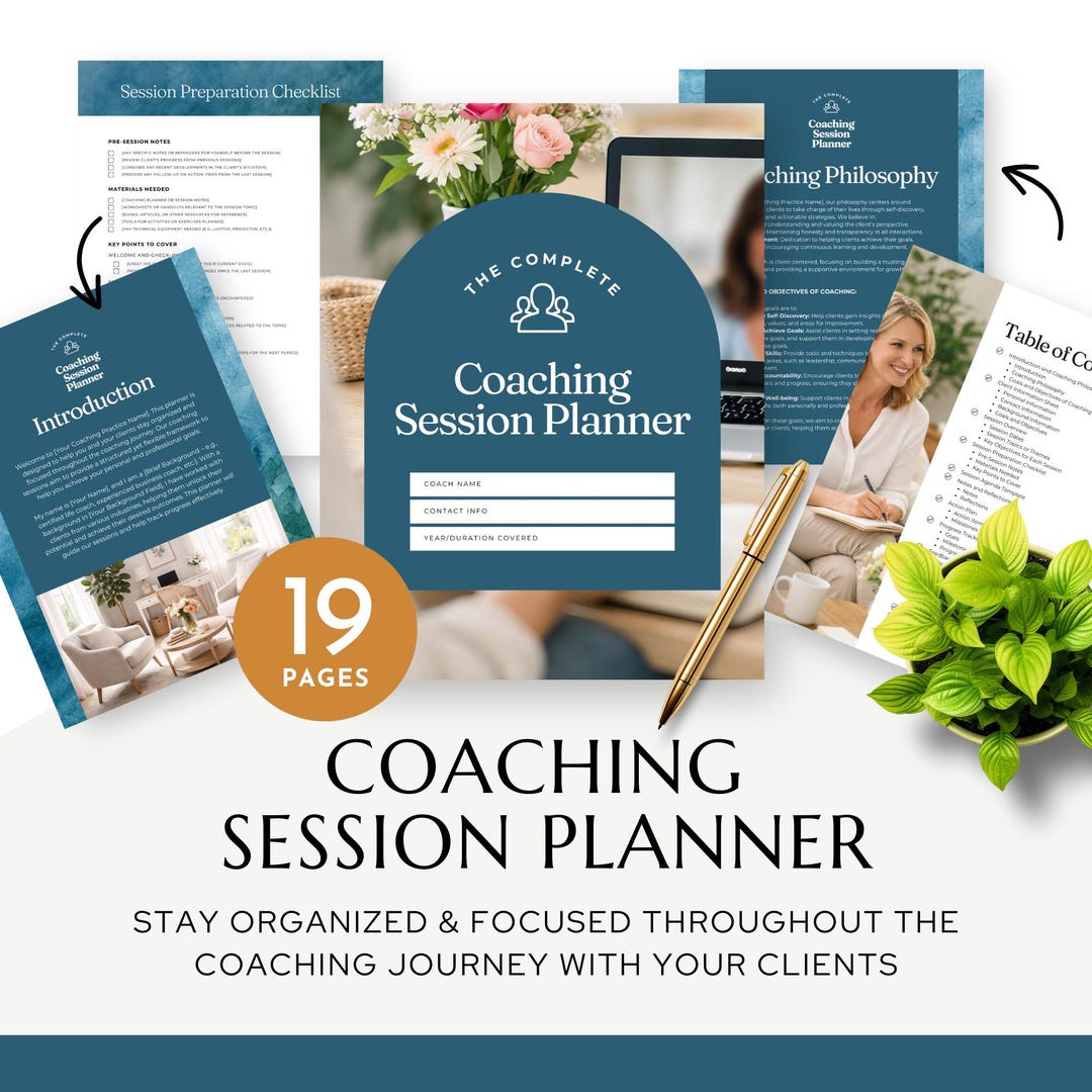 Coaching Session Planner for Coaches, Course Creators, and Consultants ...