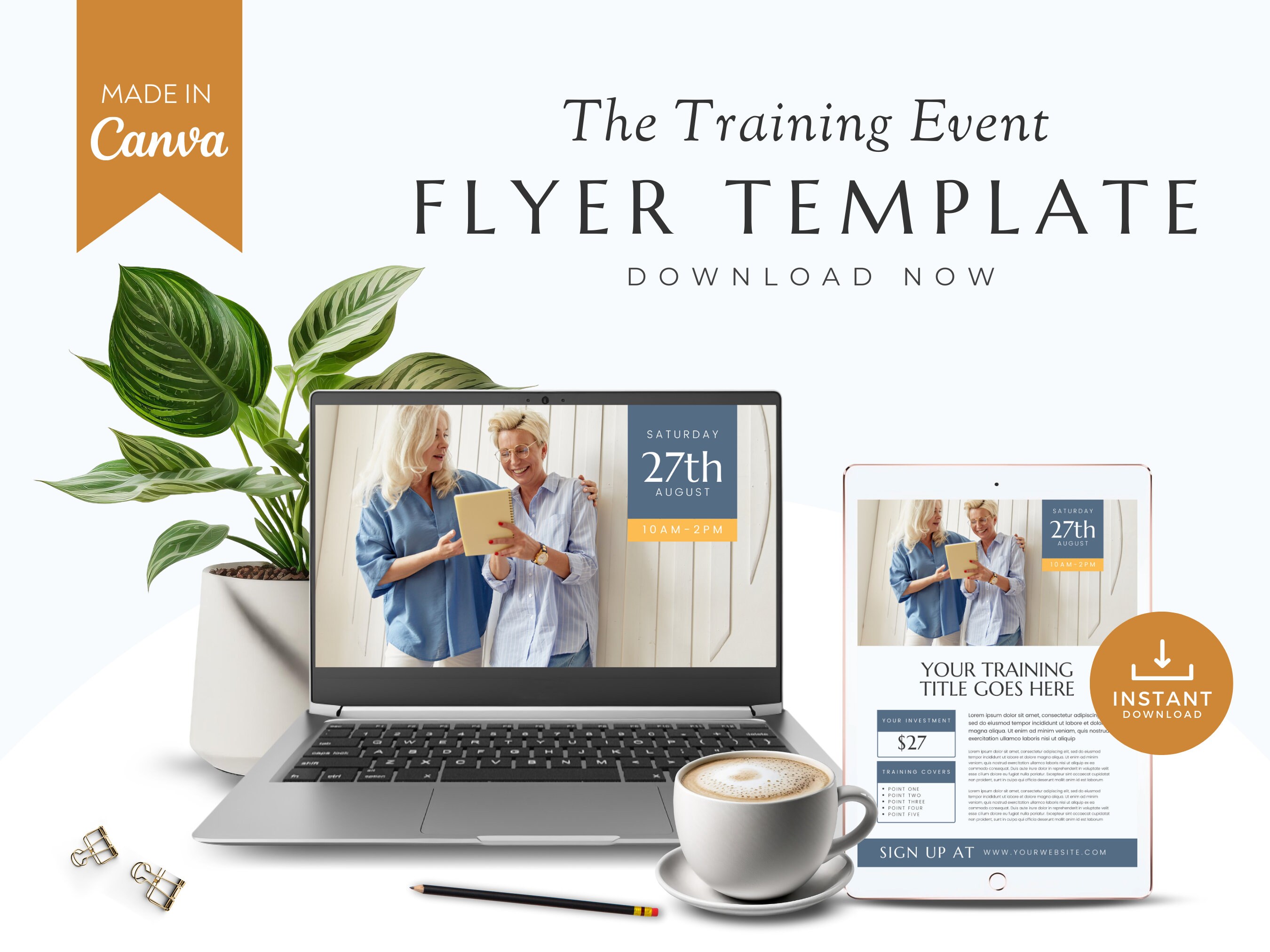 Training Event Flyer Template | Flyer Sheet | Workshop Flyer | Event Flyer | Course Template ...