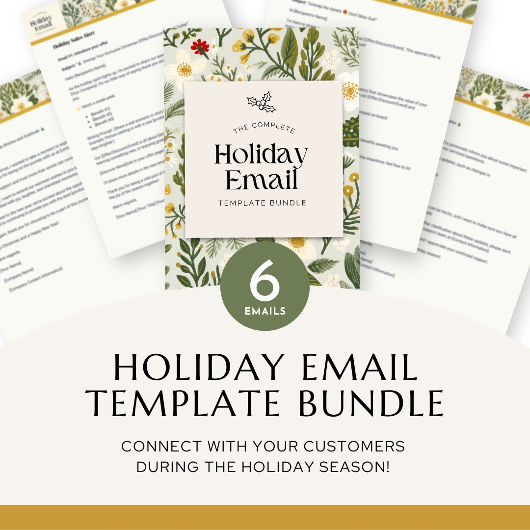 Holiday Email Template Bundle | Coaching Swipe Files | Sales Email ...