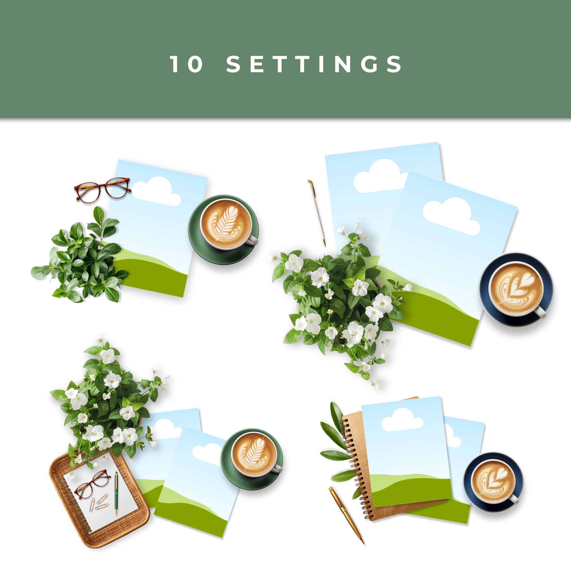20 Scene Creator Mockup Elements | Canva Digital Product Sticker Pack ...