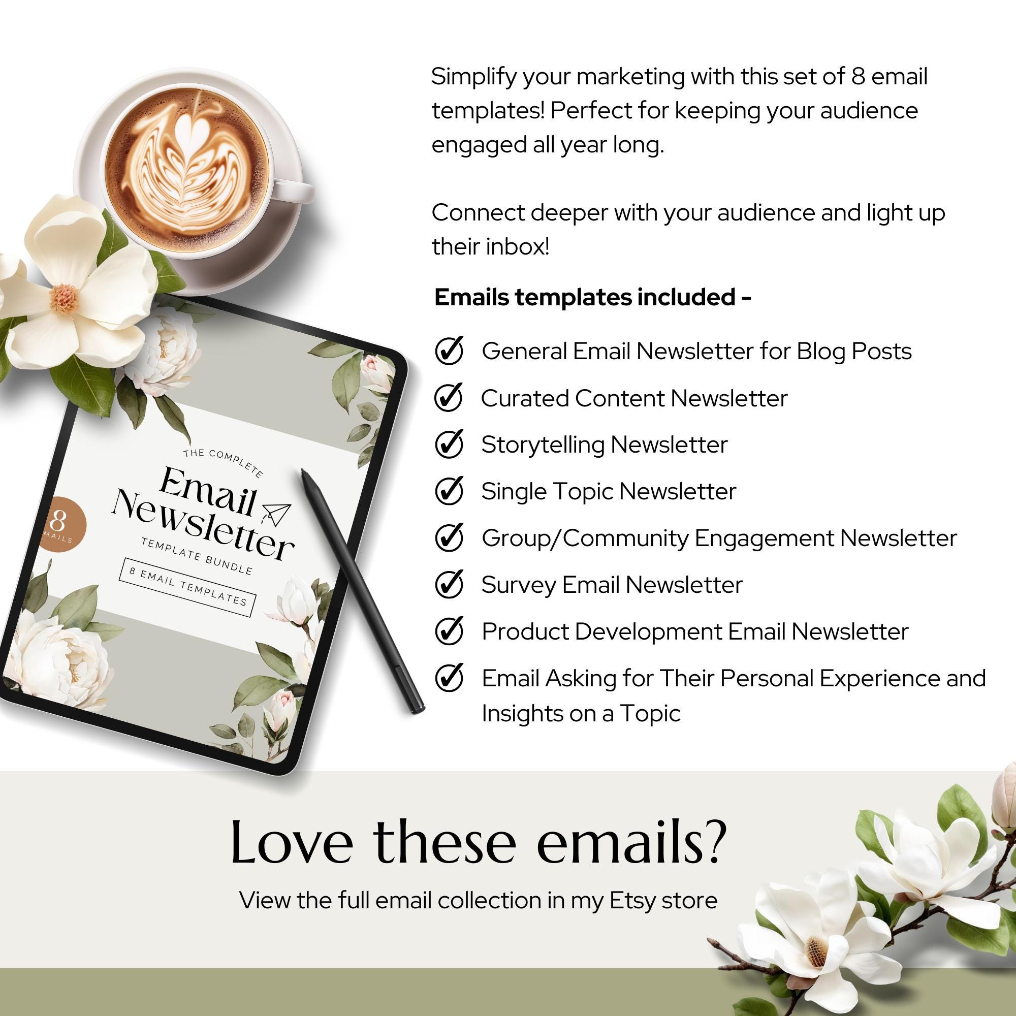 8 Newsletter Template Bundle | Coach Marketing | Email Swipe Files ...