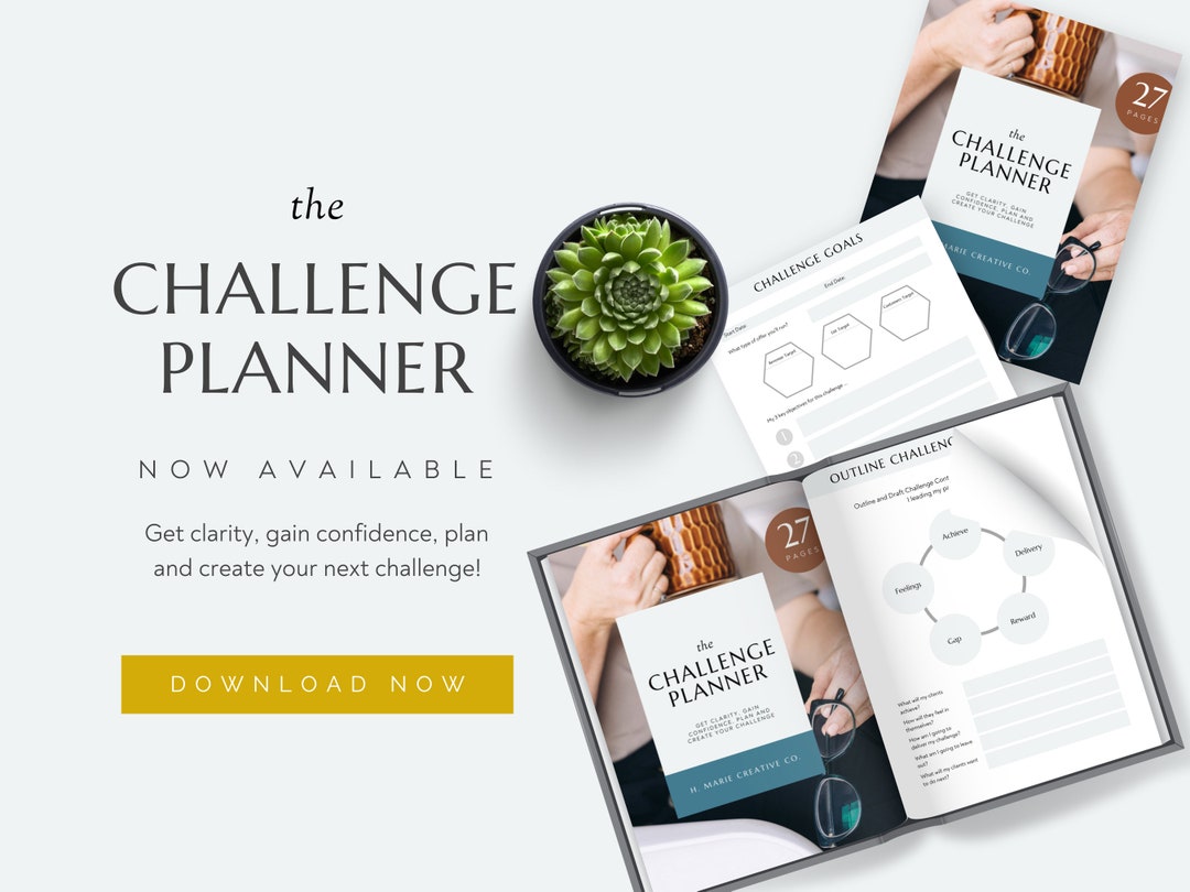 Challenge Planner | Coaching Planner | Challenge Strategy | Printable ...