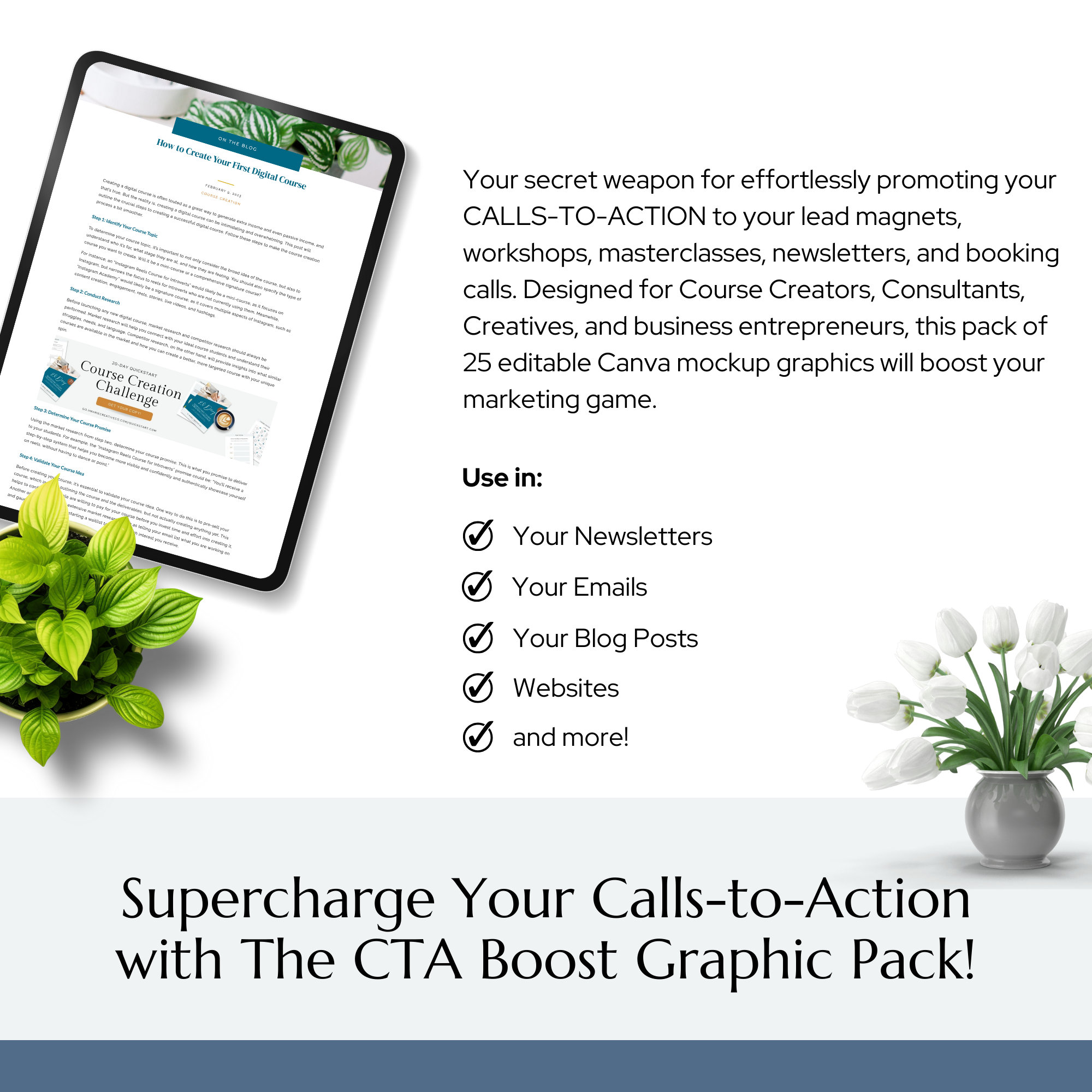 25 Call to Action Graphics | Mockup Templates | Opt-in Mockup Graphics ...
