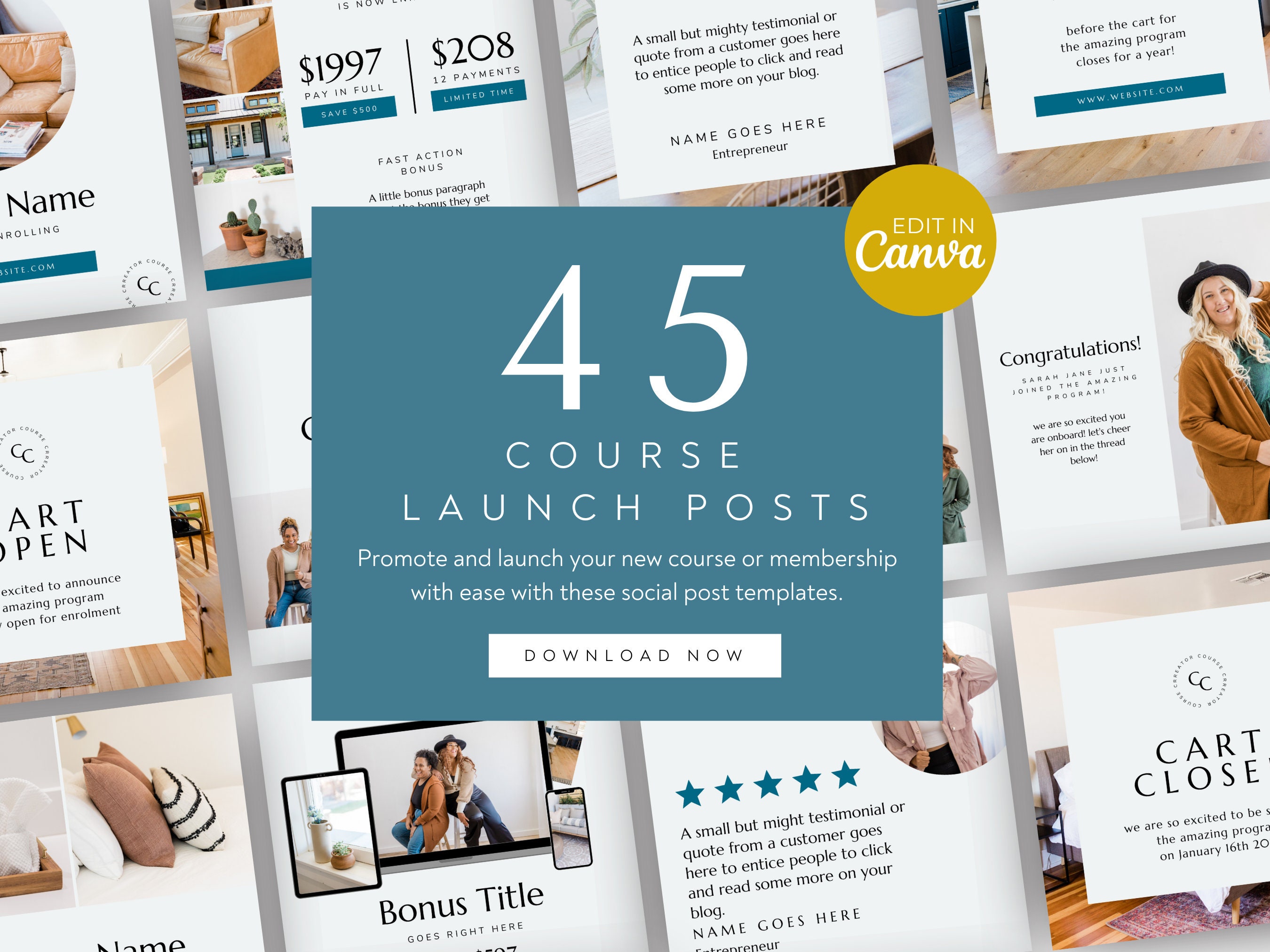 Course Launch Templates, Course Instagram Templates, Instagram Posts ...
