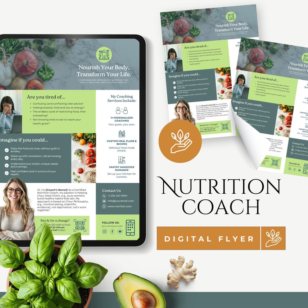 Nutrition Coaching Session Flyer | Event Flyer | Consultant Flyer ...