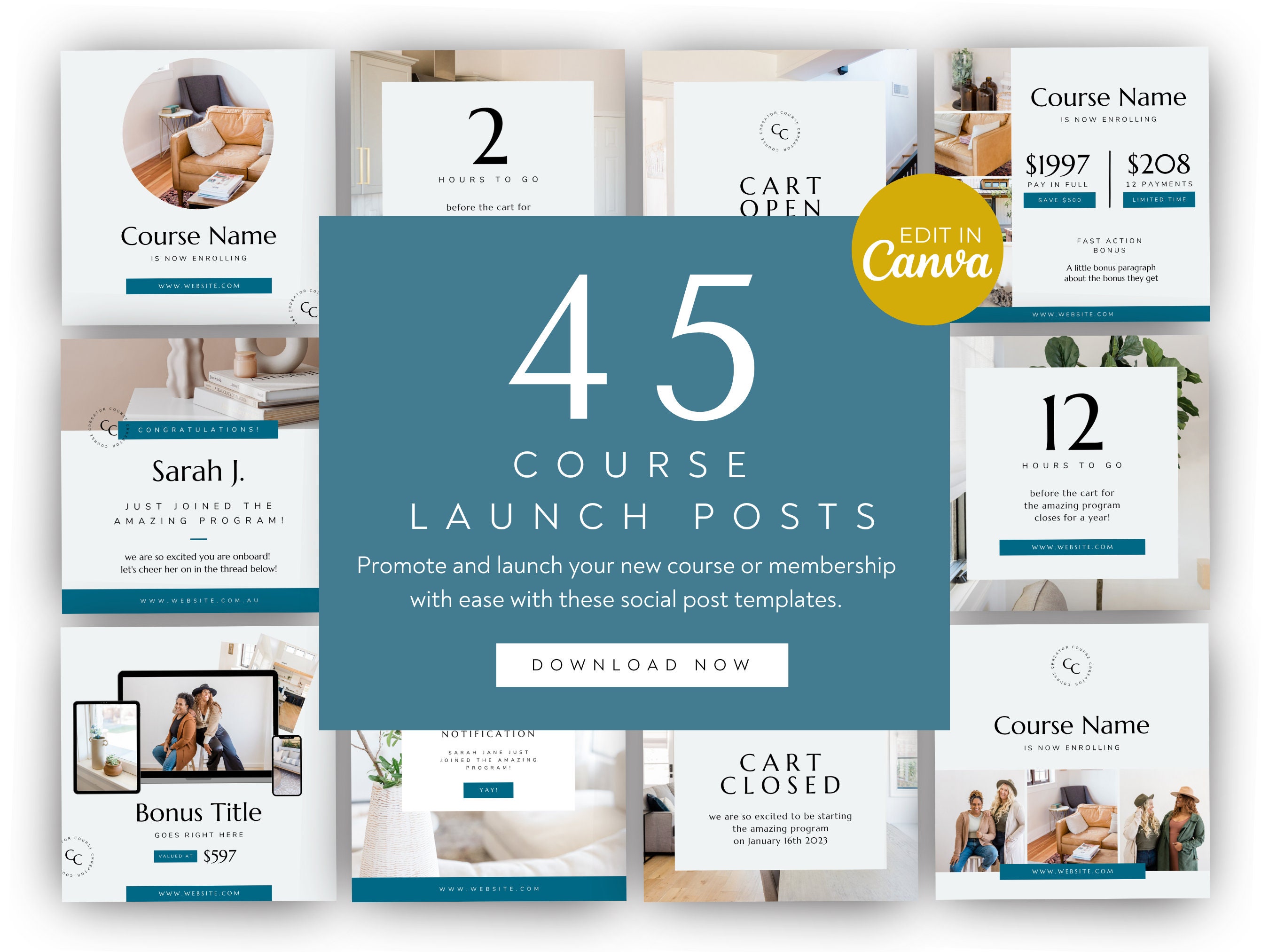 Course Launch Templates, Course Instagram Templates, Instagram Posts ...