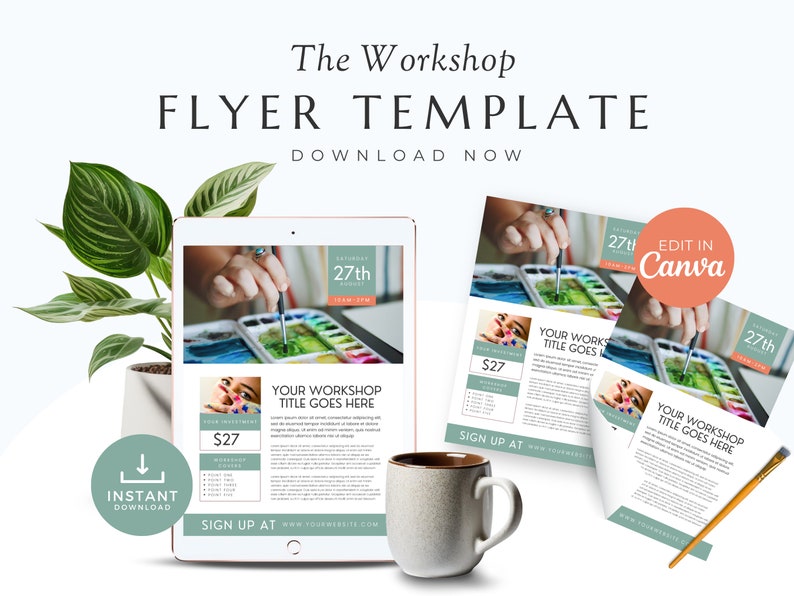 Workshop Flyer Template | Art Workshop | Flyer Sheet | Event Flyer ...