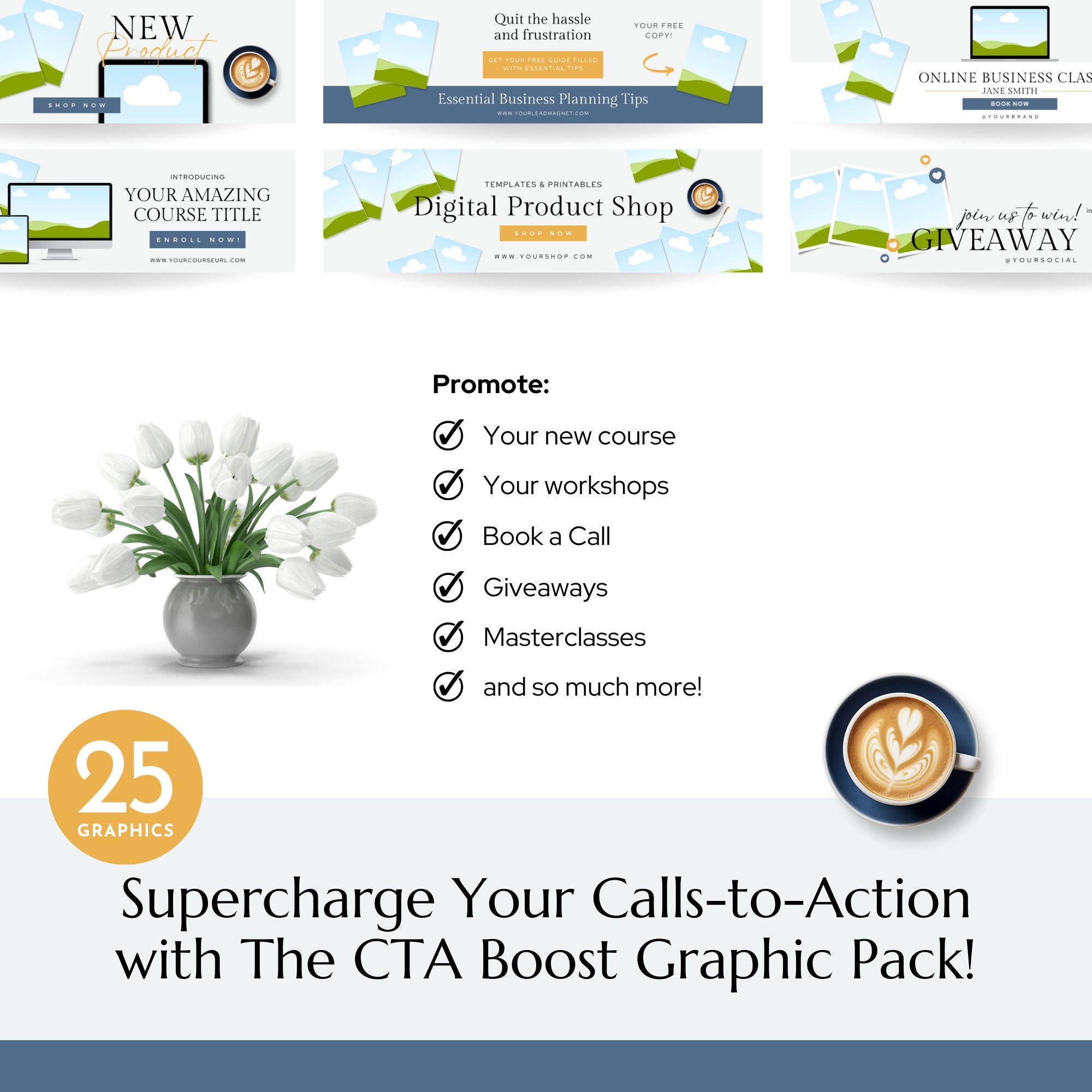 25 Call to Action Graphics | Mockup Templates | Opt-in Mockup Graphics ...