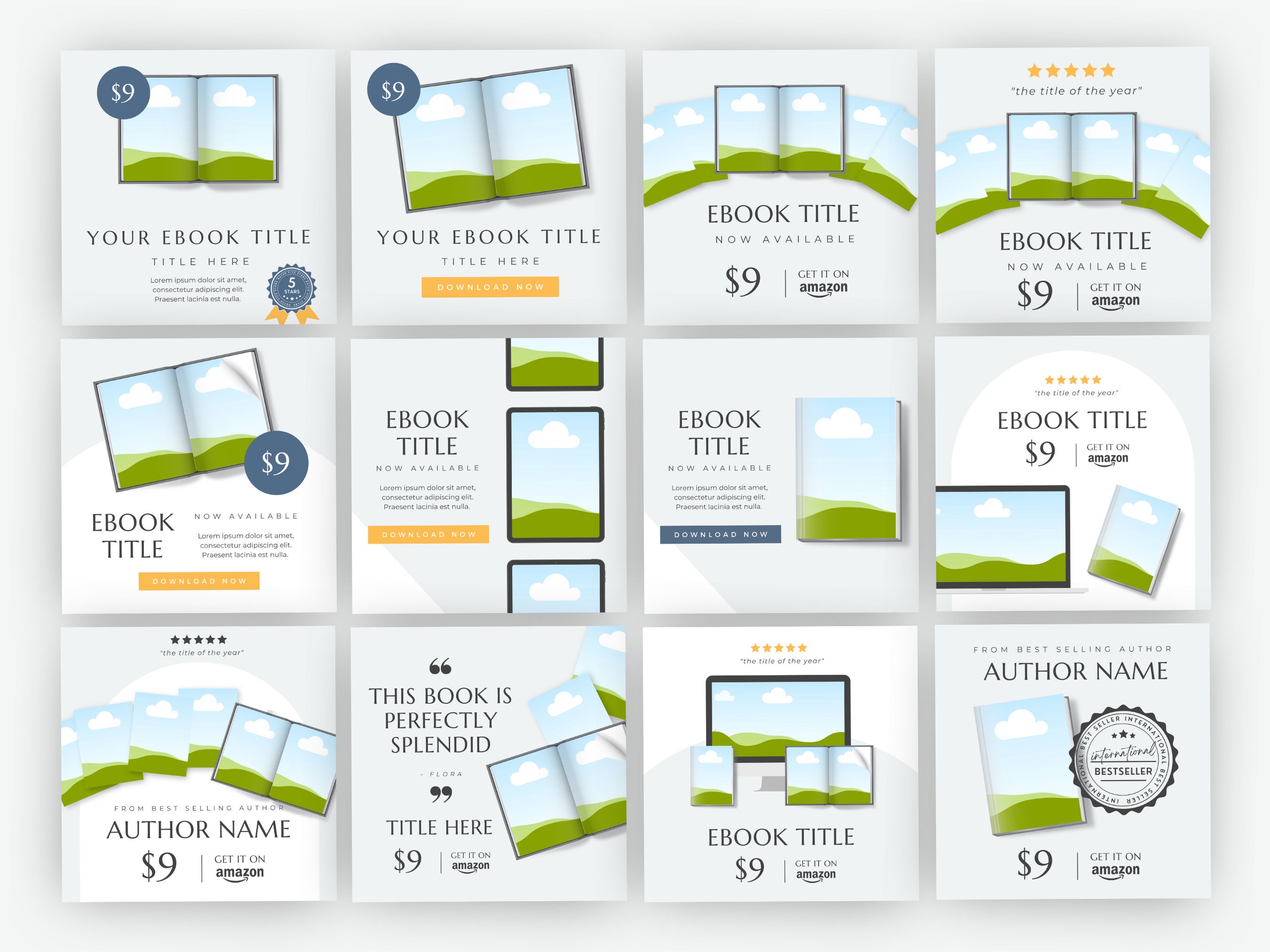 50 Ebook Instagram Mockup Templates, Digital Product Mockup, Magazine ...