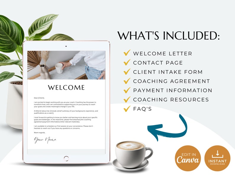 Coaching Client Onboarding Kit | Onboarding Kit | Coaching Template ...