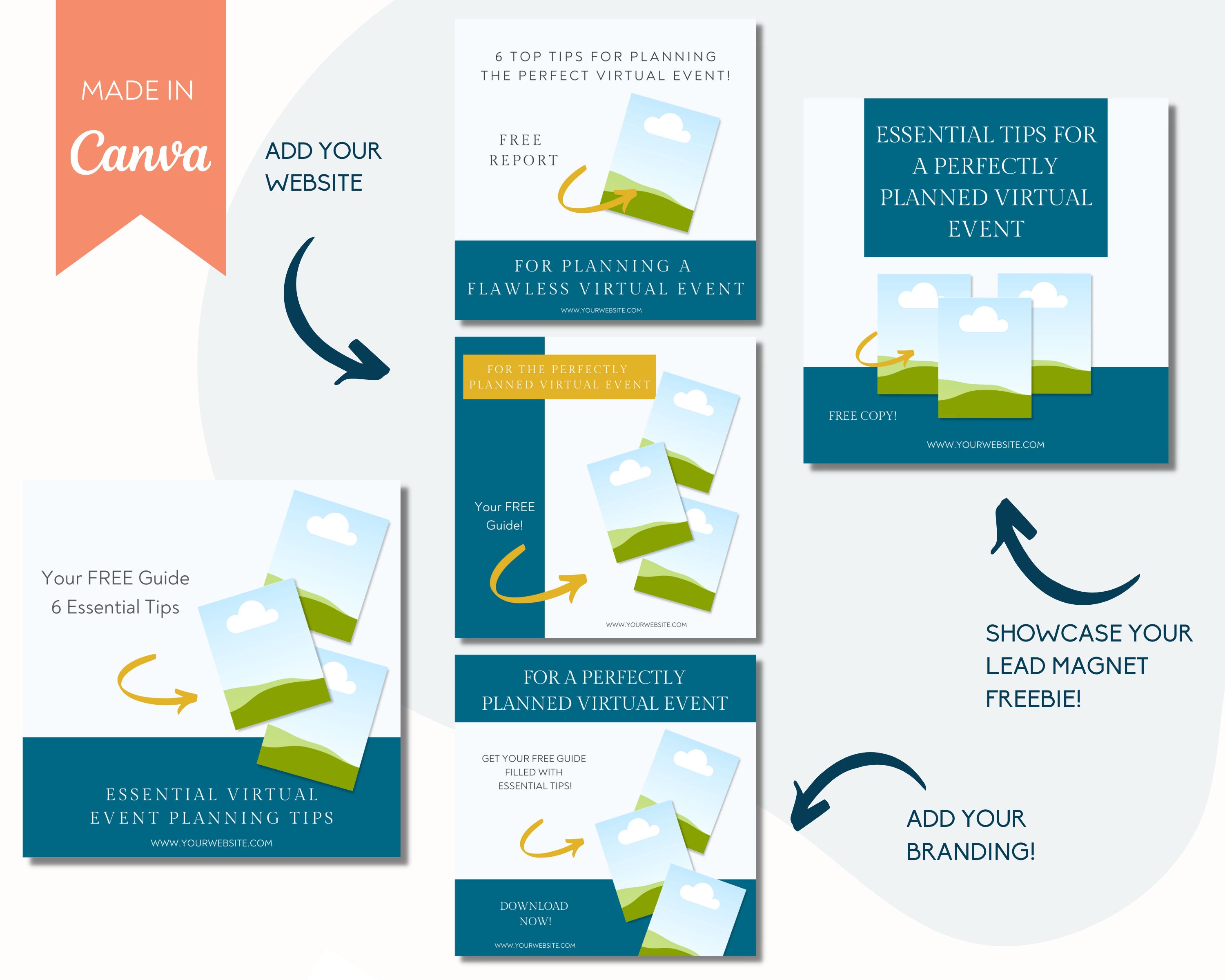 5 Instagram Lead Magnet Opt in Template | Lead Magnet Mockup | Lead ...