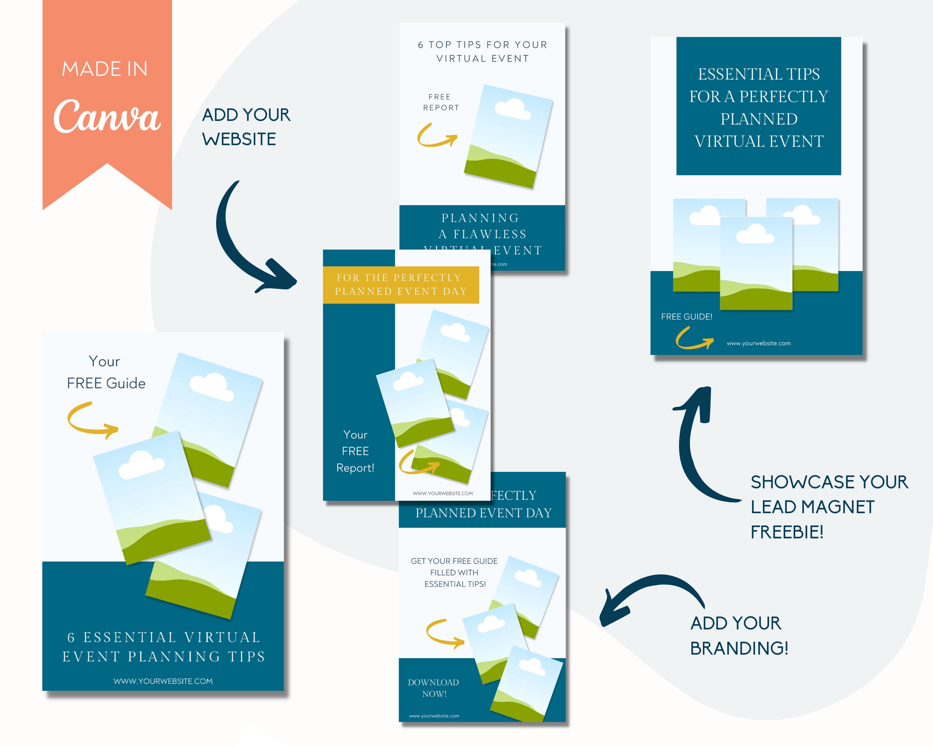 5 Lead Magnet Opt in Pinterest Pins | Lead Magnet Pinterest Template ...