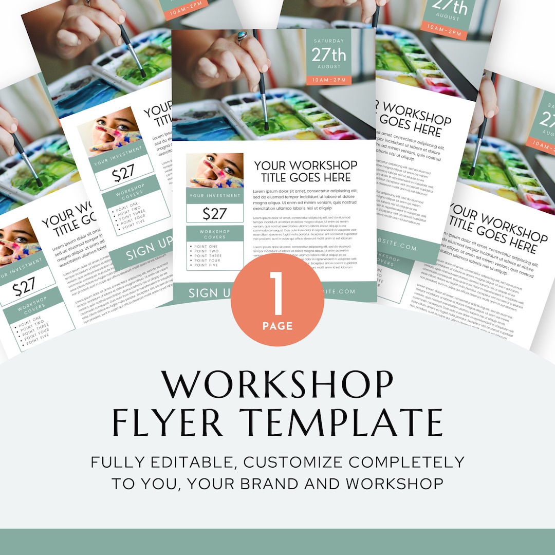 Workshop Flyer Template | Art Workshop | Flyer Sheet | Event Flyer ...