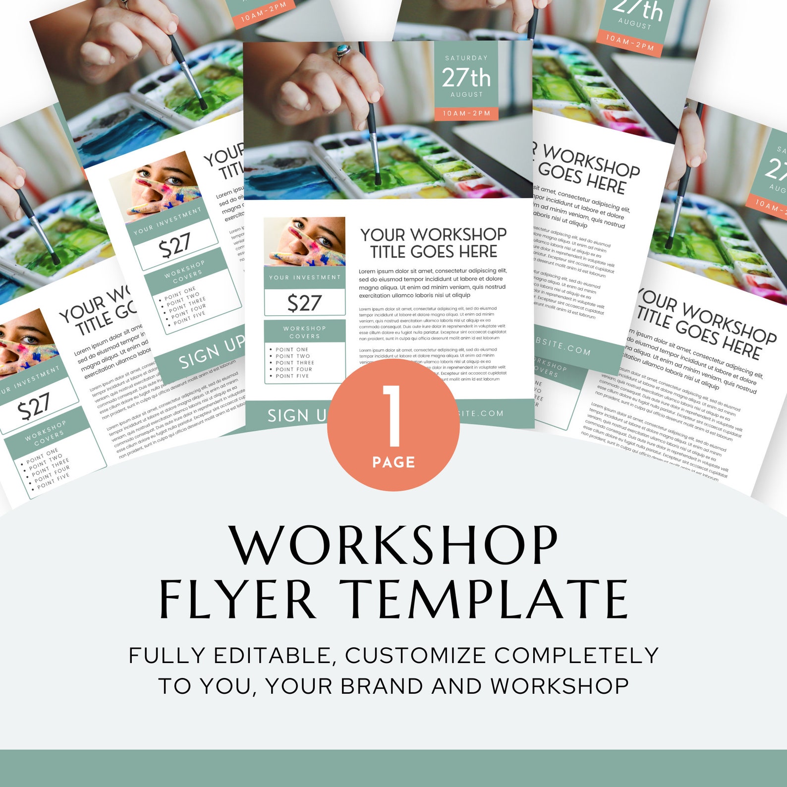 Workshop Flyer Template | Art Workshop | Flyer Sheet | Event Flyer ...